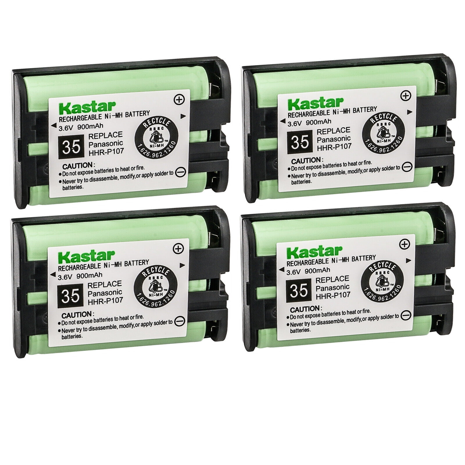 Kastar 4-Pack HHR-P107 Battery Replacement for Panasonic HHR-P107 ...
