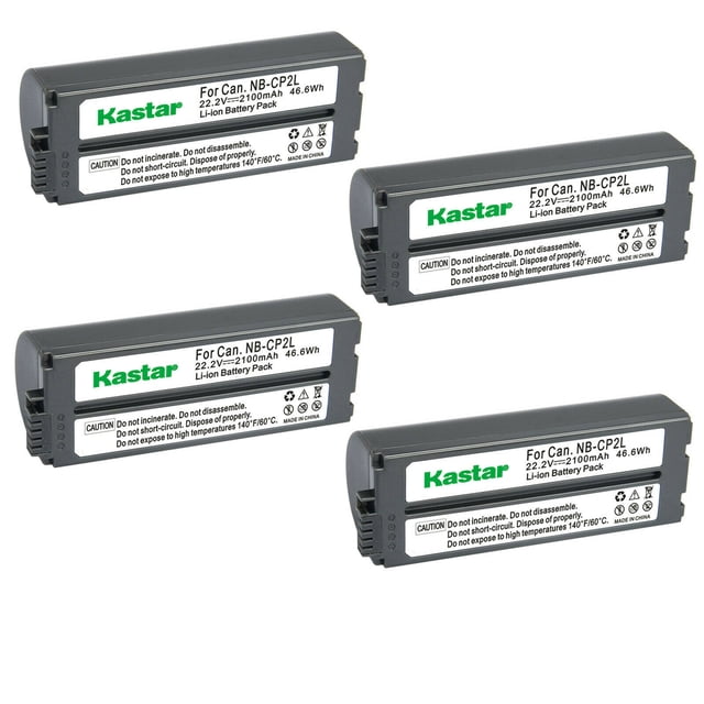 Kastar 4-Pack NB-CP2L Battery 22.2V 2100mAh Replacement for Canon NB ...