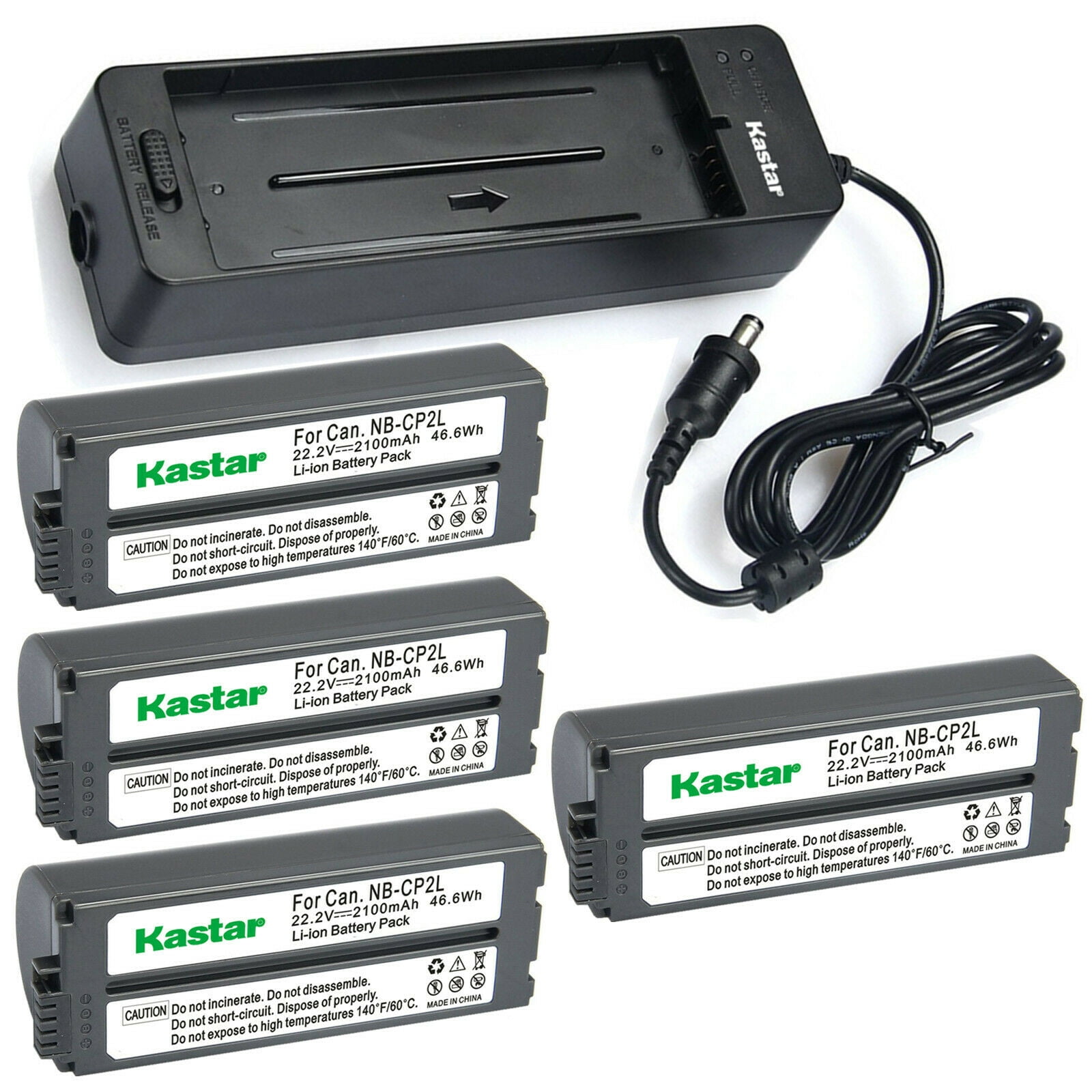Kastar 4-Pack NB-CP2L Gray Battery and CG-CP200 Charger Compatible with ...