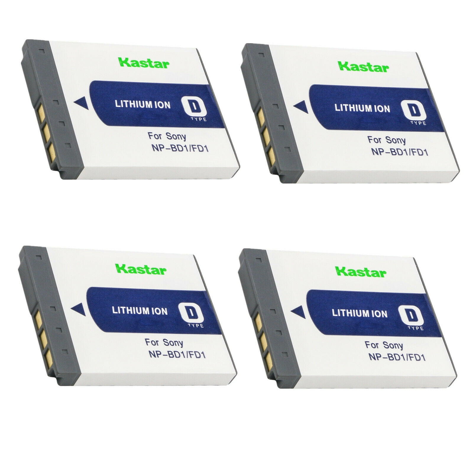 Kastar 4-Pack NP-BD1 Battery 3.7V 1100mAh Replacement for Sony NP-BD1 ...