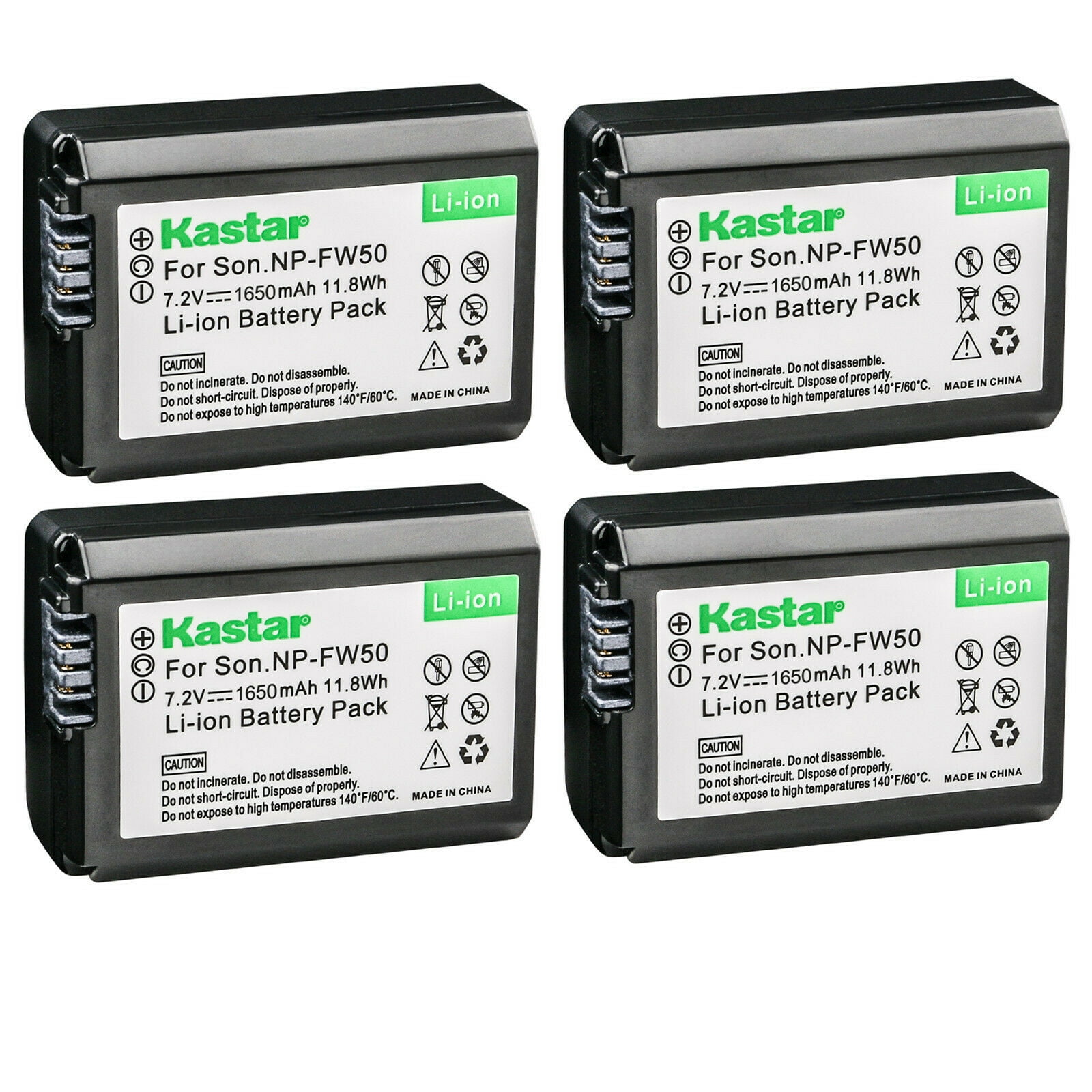 Kastar 4-Pack NP-FW50 Battery Replacement for Sony NP-FW50, W Series ...