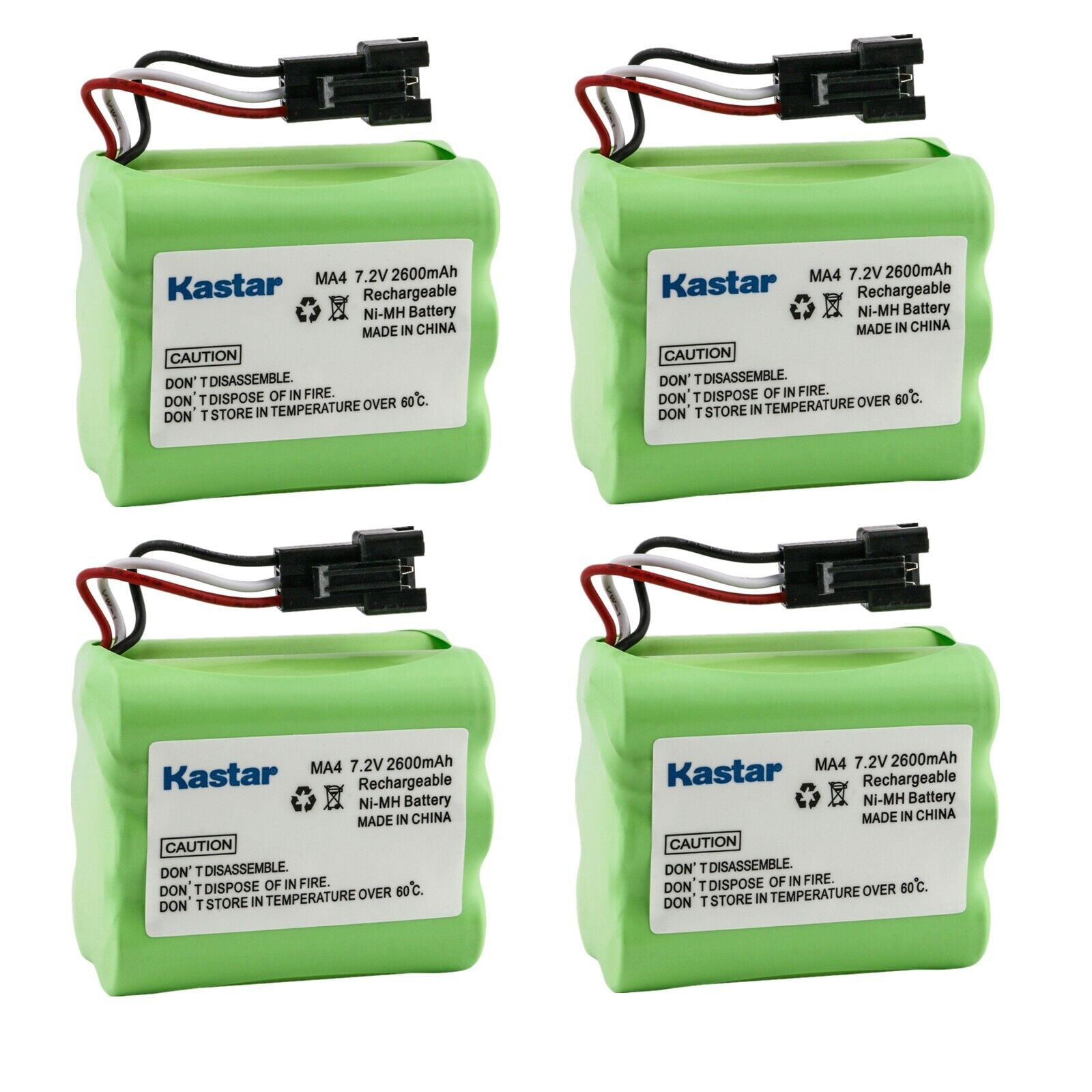 Kastar 4-Pack Ni-MH Battery 7.2V 2600mAh Replacement for Tivoli PAL ...