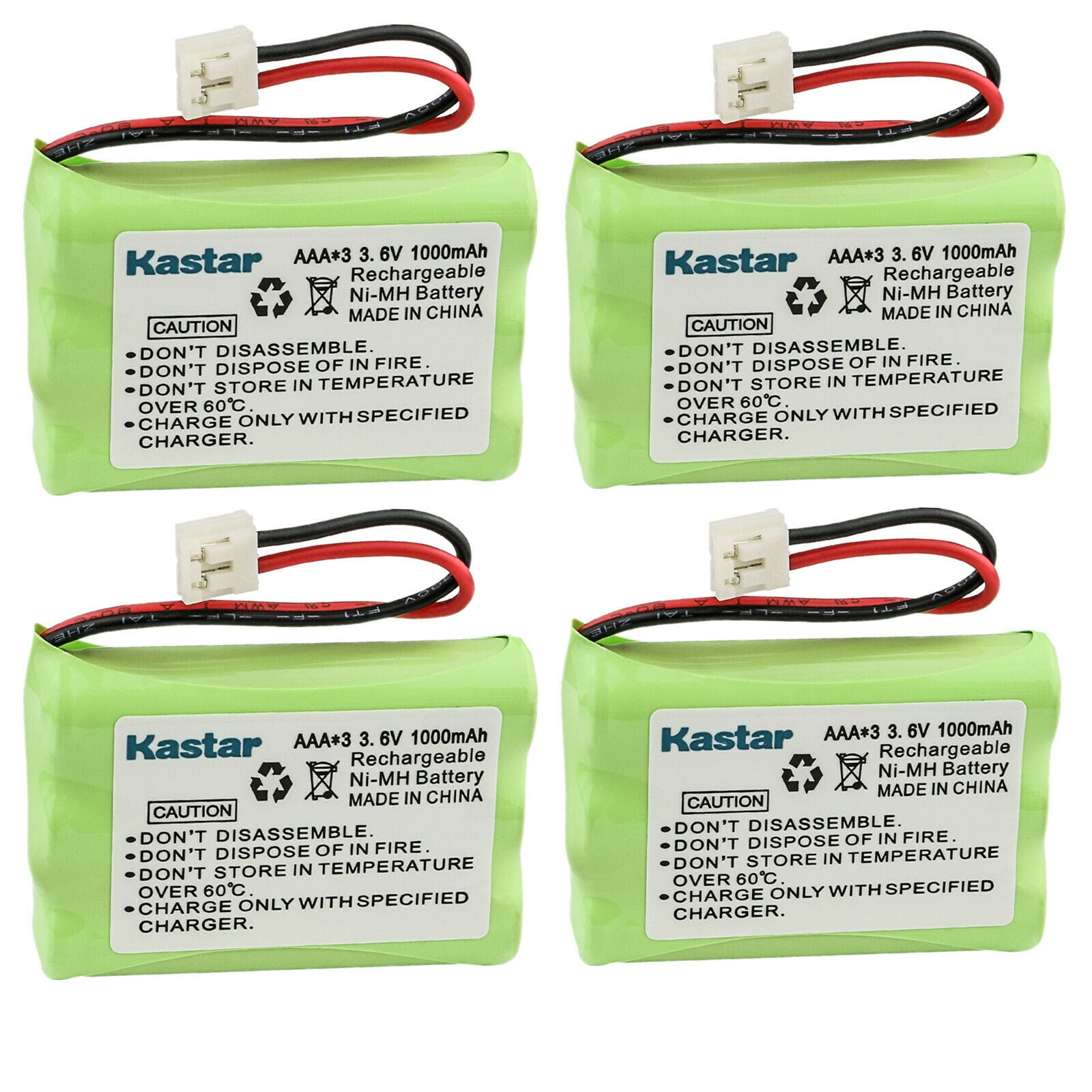 Kastar 4Pack Battery Replacement for VTech i6717 i6720 i6725 i6727 ...
