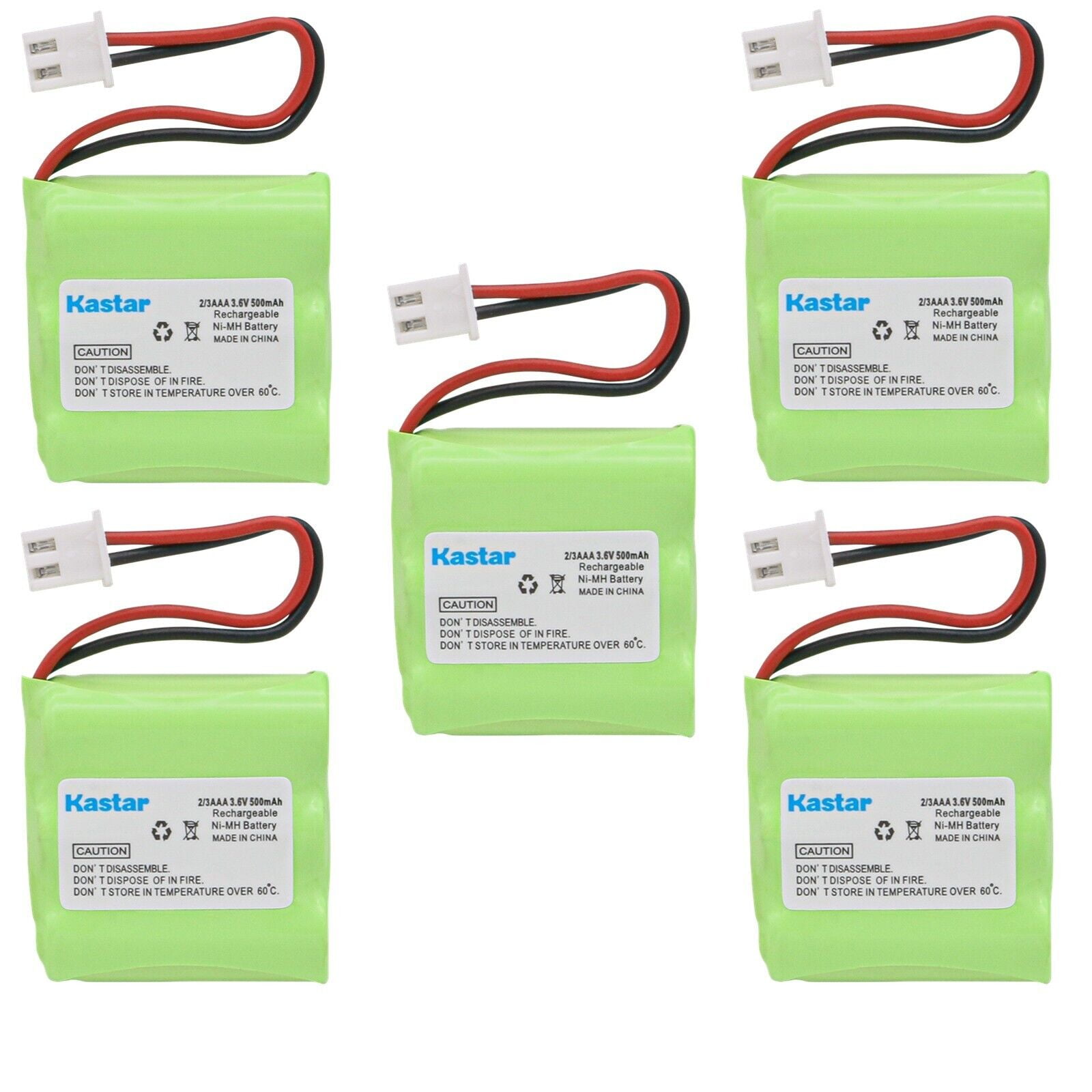 Kastar 5-Pack 2/3AAA 3.6V Battery Replacement for Tri-tronics CM-TR103 ...