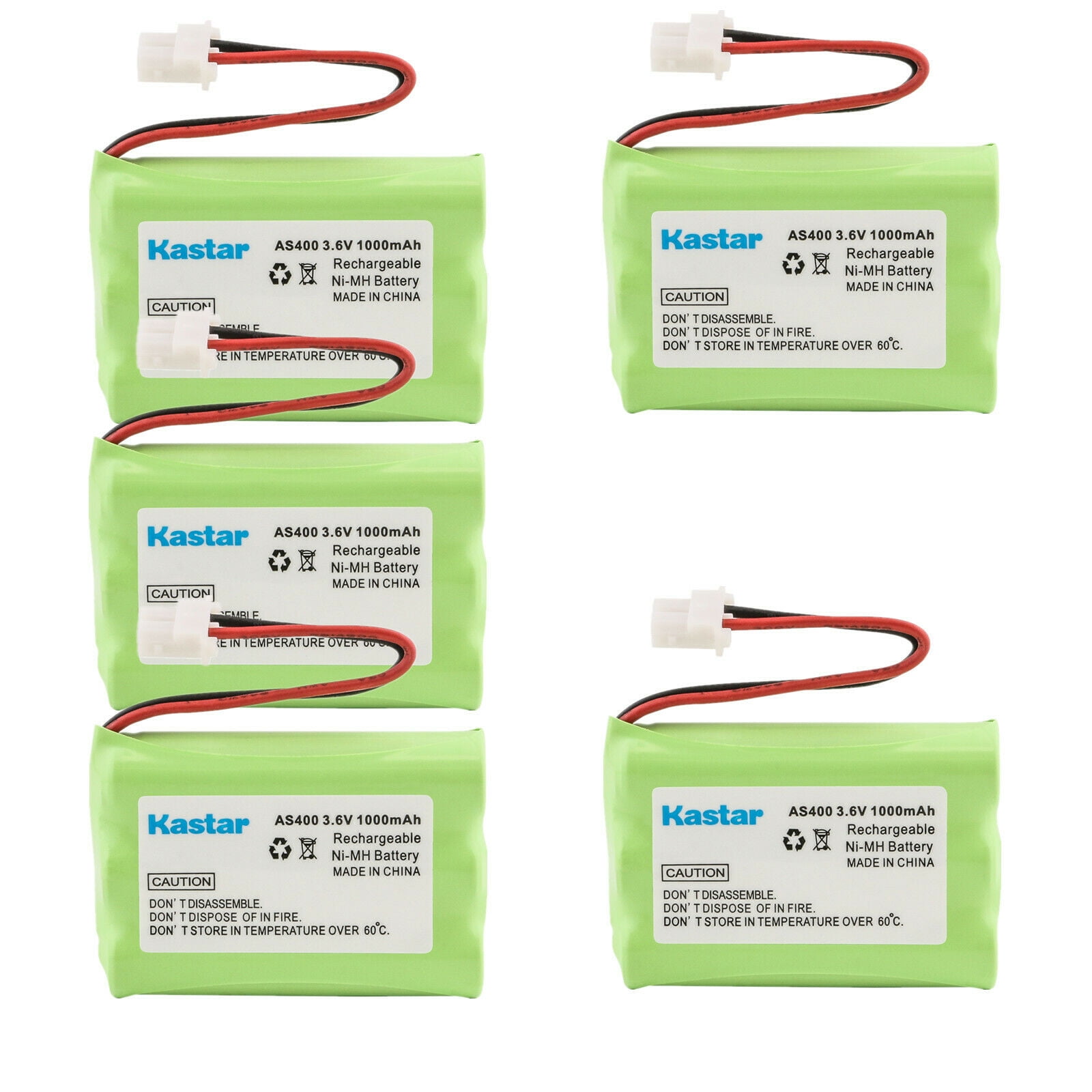 Kastar 5-Pack Battery Replacement for Aastra Telecom BE900FA, At-t ...