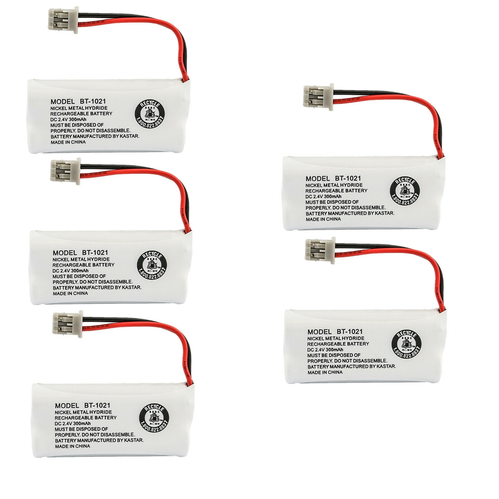 Kastar 5-Pack BT-1021 Battery Replacement for Uniden BT-1008 BT-1016 BT ...