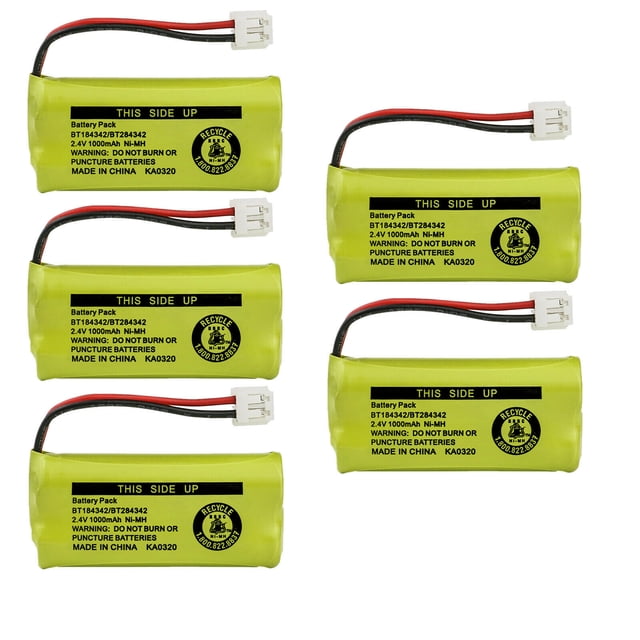 Kastar 5-Pack BT184342 / BT284342 Battery Replacement for AT&T CL82300 ...