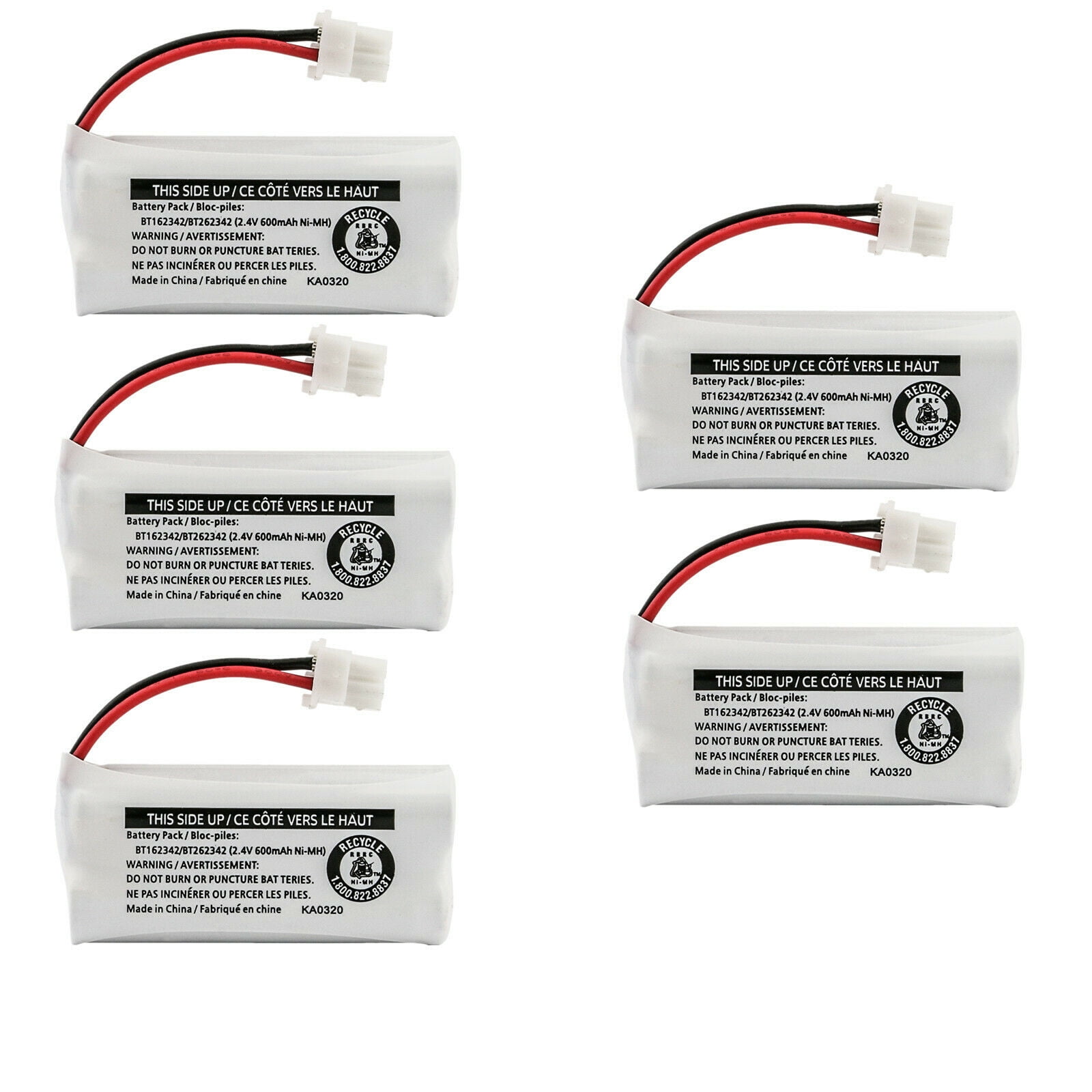 Kastar 5-Pack Battery Replacement for AT&T TL86009 TL86109 TL88102 ...