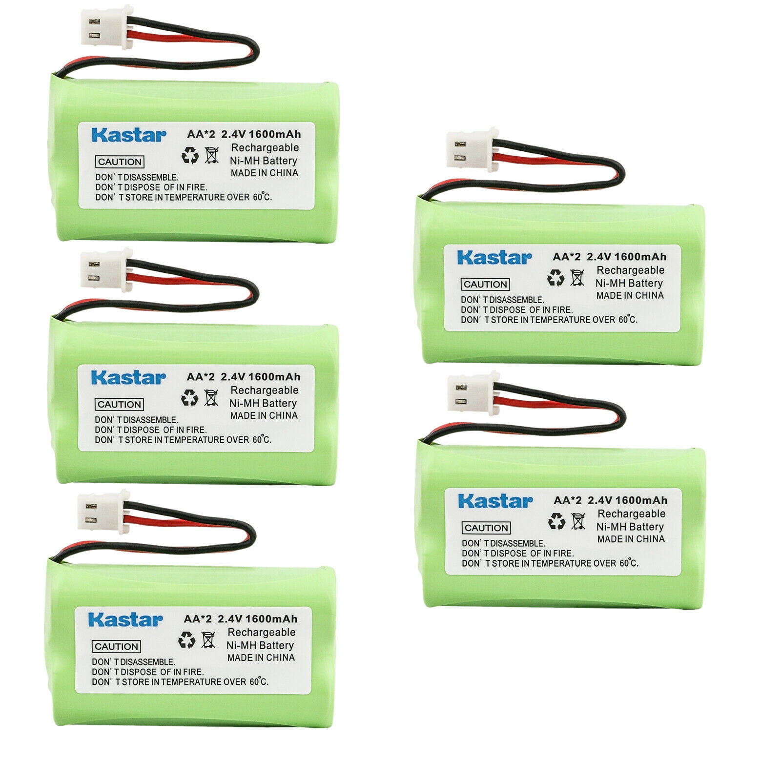 Kastar 5-Pack Battery Replacement for Vtech BT175242, BT-175242 ...