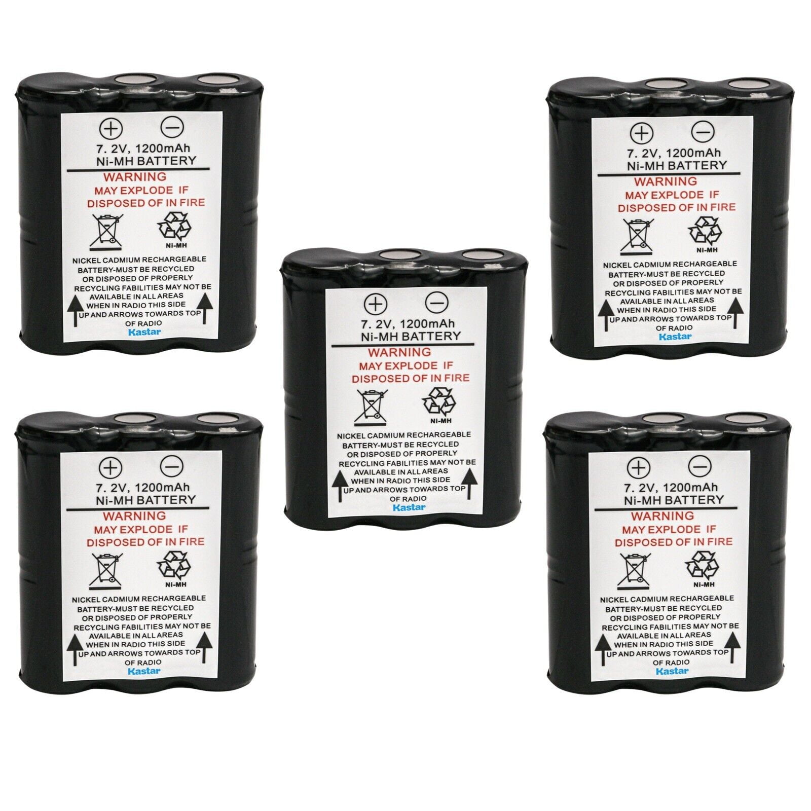 Kastar 5-Pack HNN9044A Battery Replacement for Motorola Radius P10 ...