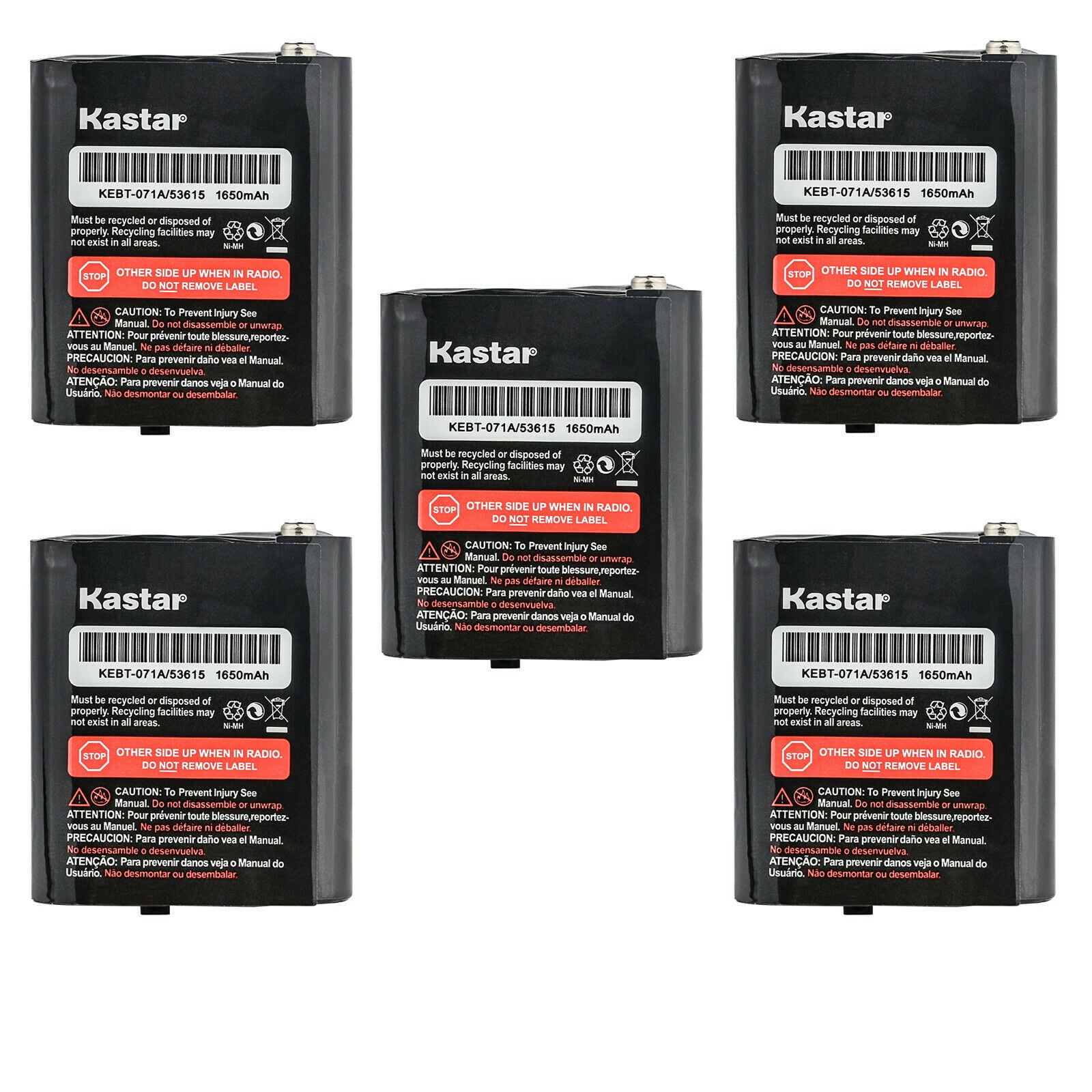 Kastar 5-Pack Ni-MH Battery 3.6V 1650mAh Replacement for Motorola AP ...