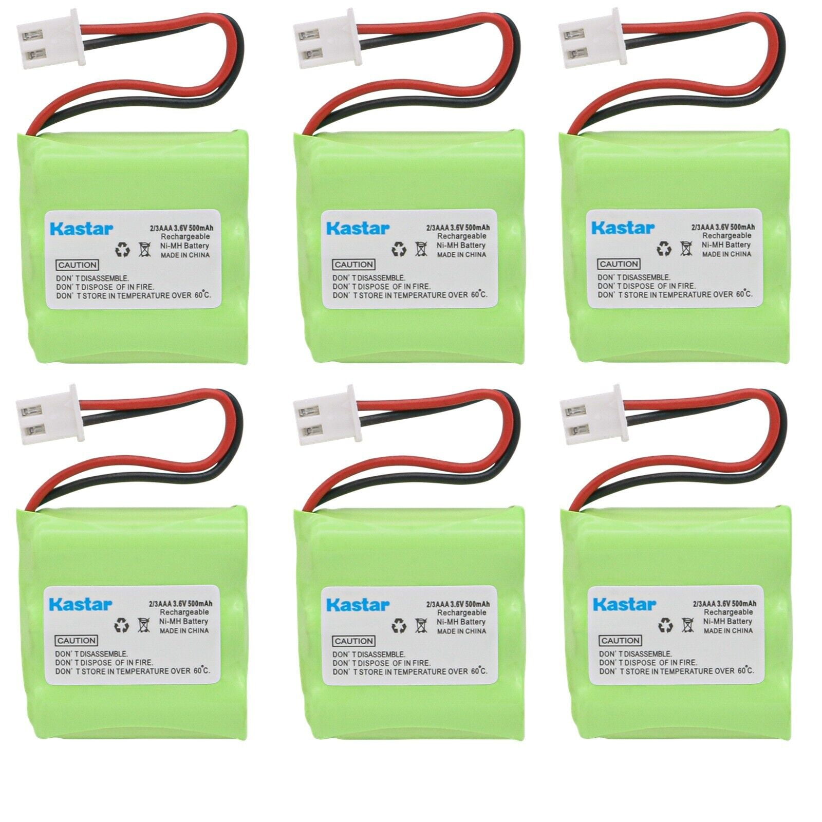 Kastar 6-Pack 2/3AAA 3.6V Battery Replacement for Tri-tronics CM-TR103 ...