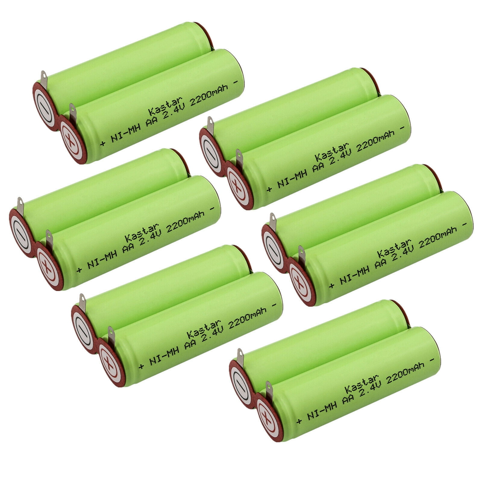 Kastar 6-Pack 2.4V 2200mAh Ni-MH Battery Replacement for Water flosser ...