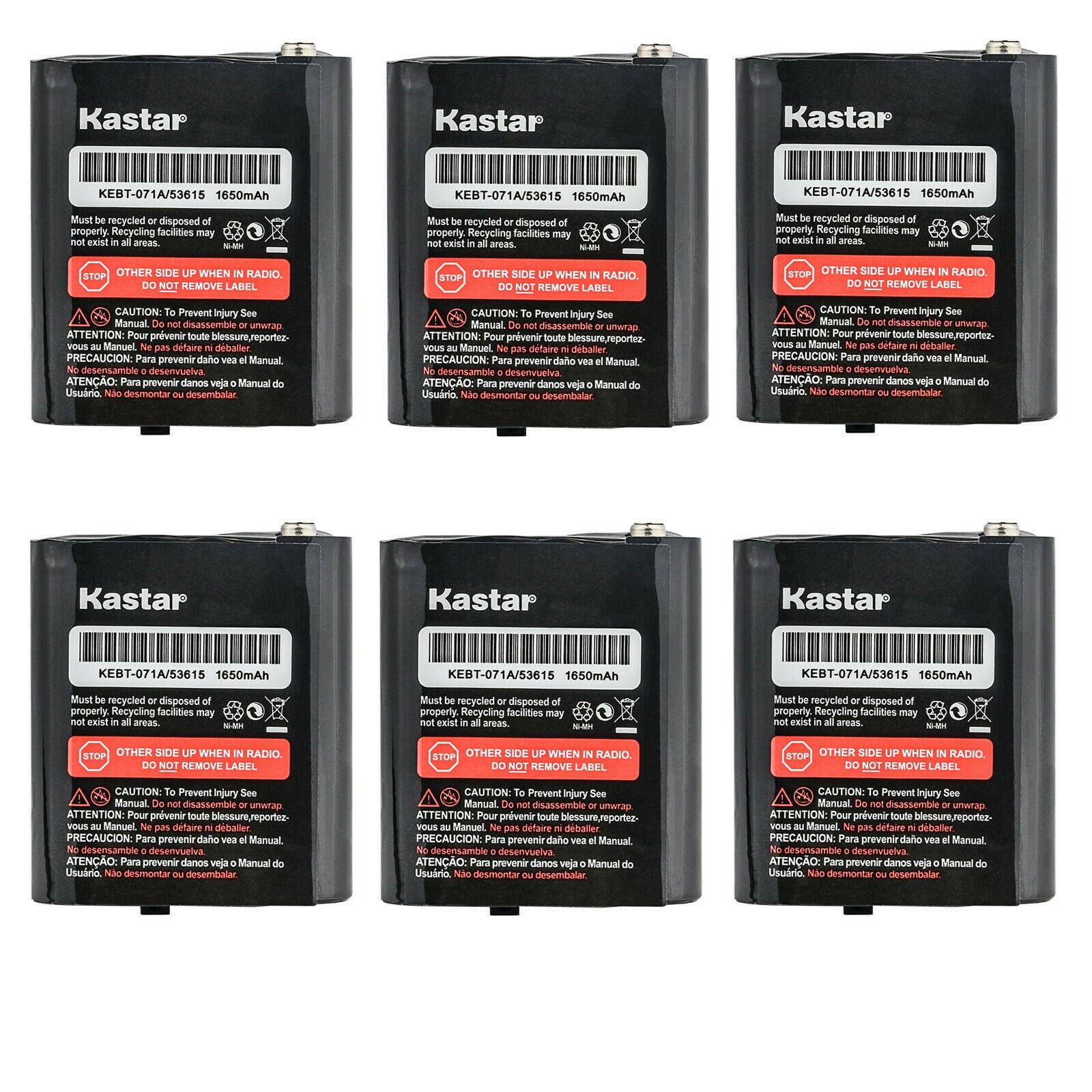 Kastar 6-Pack M53615 Ni-MH Battery 3.6V 1650mAh Replacement for ...