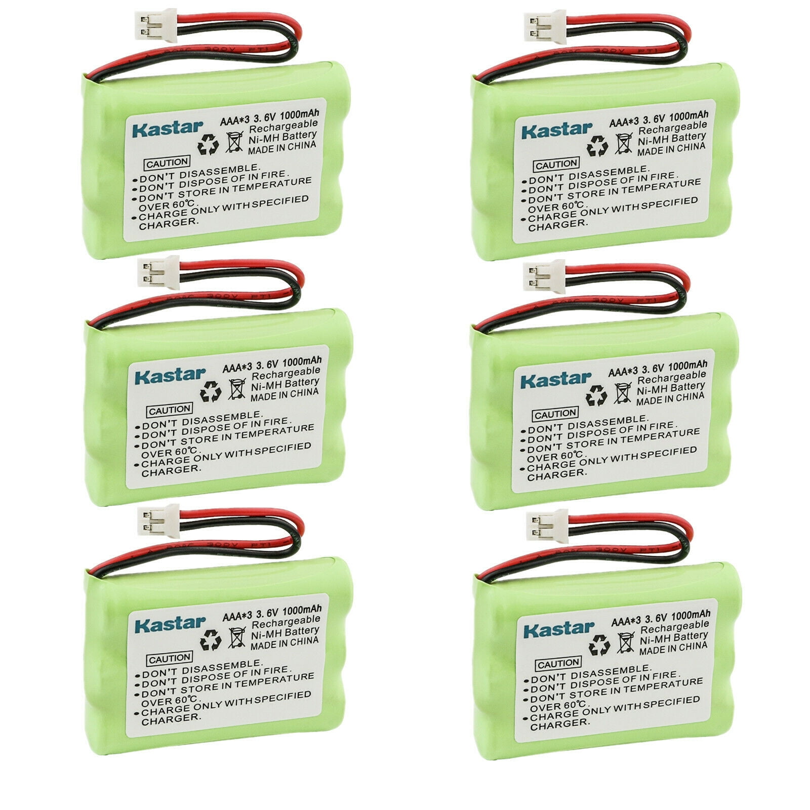 Kastar 6-Pack Ni-MH Battery 3.6V 1000mAh Replacement for Summer Infant ...