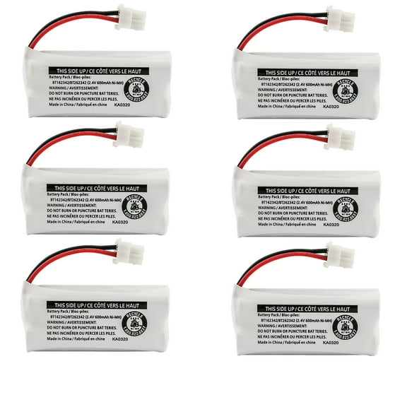 2.4V 300mAh Ni-MH Cordless Phone Battery Pack, Compatible with AT&T and ...