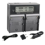 Kastar AC LCD Dual Fast Charger Compatible with Sony PMW-300K1, PMW-EX1 ...