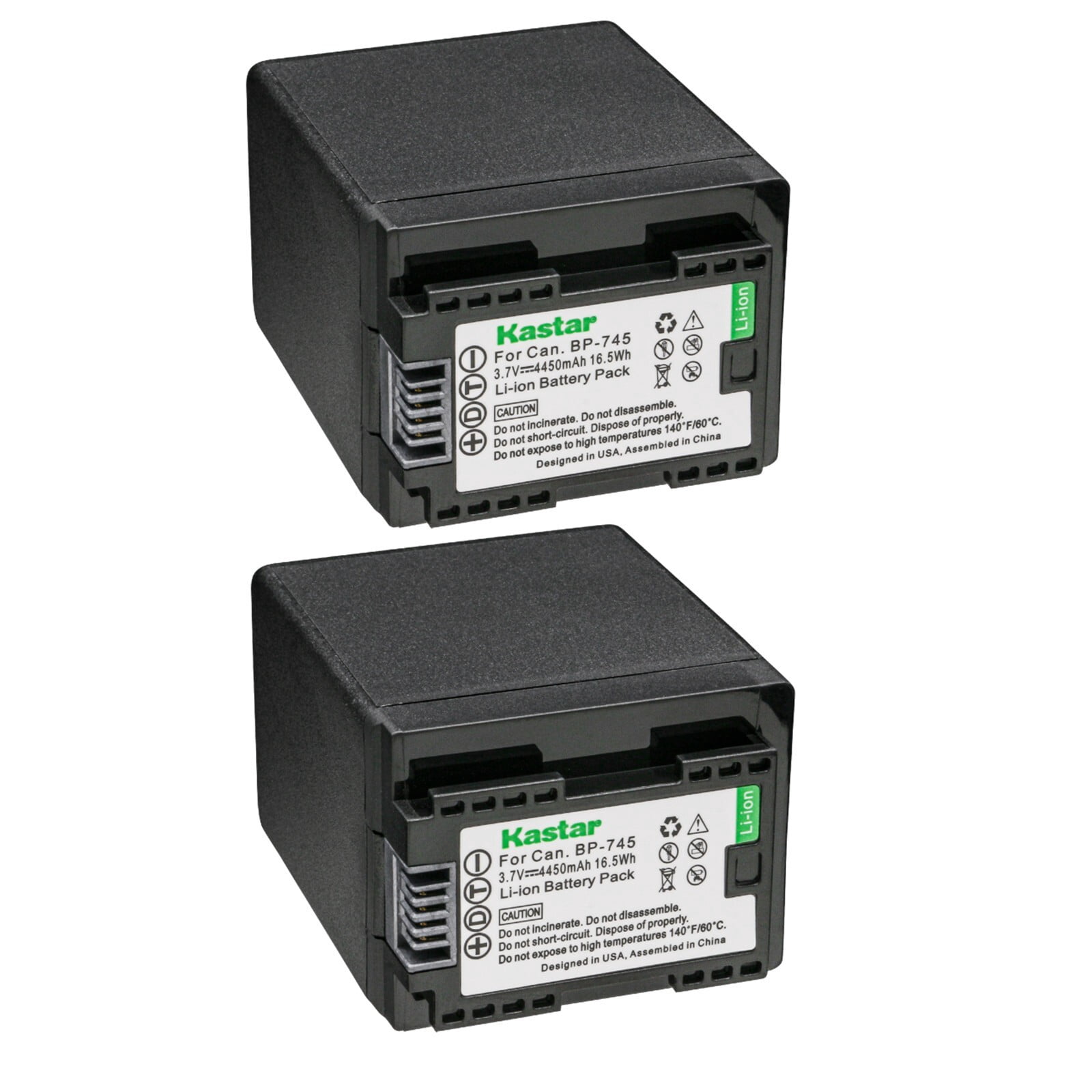 Kastar BP-745 Battery 2-Pack Replacement for Canon LEGRIA HF M68 HFM68 ...