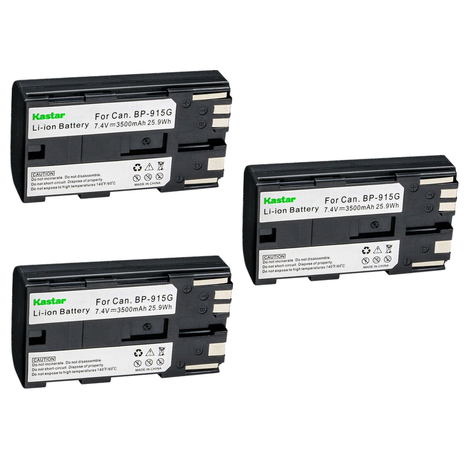 Kastar BP-915G Battery 3-Pack Replacement for Canon Optura, Optura Pi ...