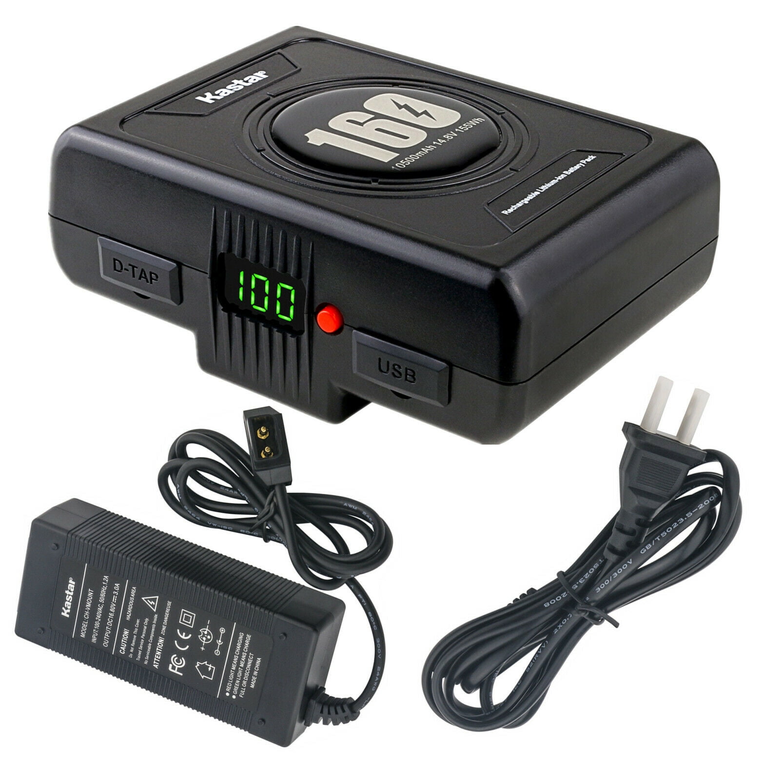 Kastar BP-C160 Gold Mount Battery + D-Tap Charger Replacement for Anton ...