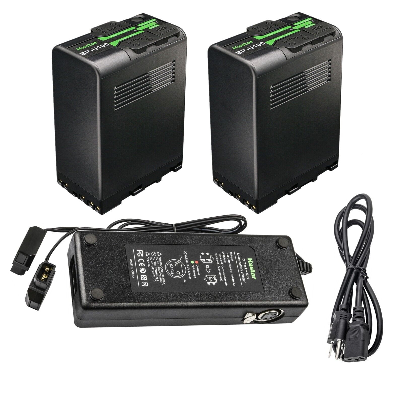 Kastar BP-U100 Battery 2 Pack and Dual D-Tap Charger for Sony PMW-300 ...