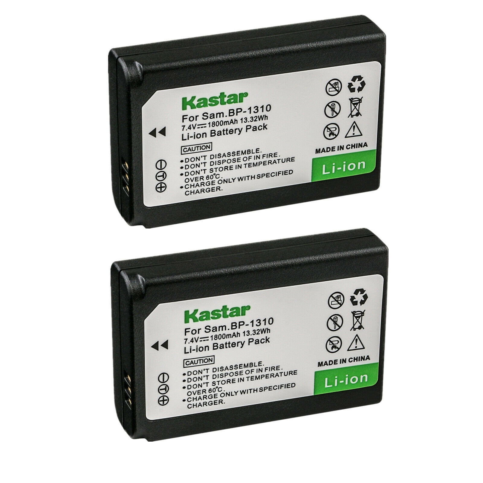 Kastar Battery 2-Pack Replacement for Samsung BP1310 BP-1310 BP-1310EP ...