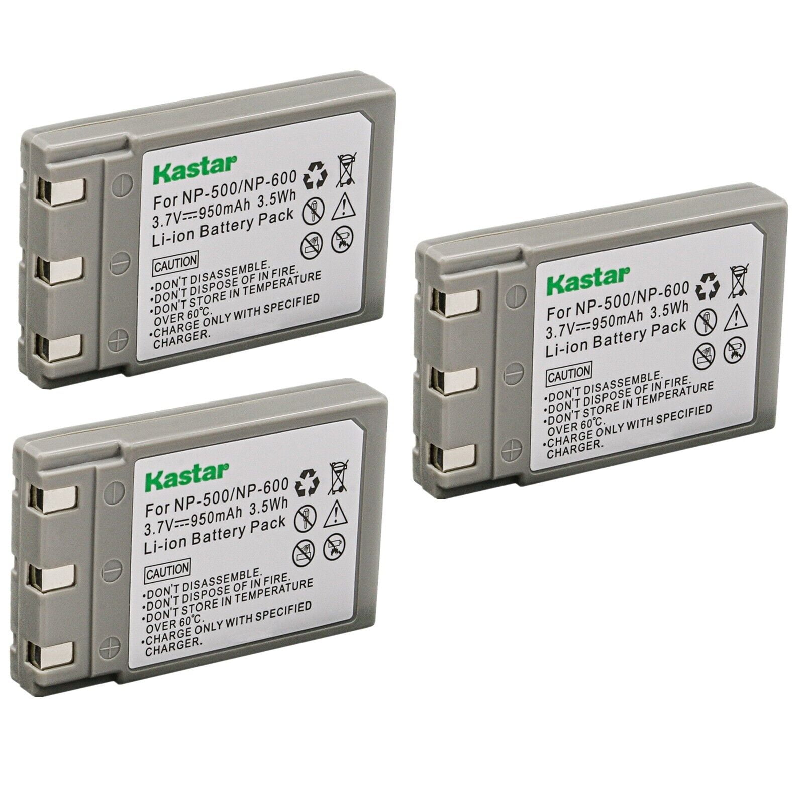 Kastar Battery 3-Pack Replacement for Konica DR-LB4, Minolta NP-500 NP ...