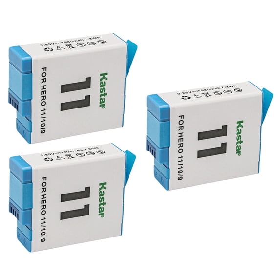 Kastar Battery 3-Pack Replacement for GoPro HERO12 HERO 12 Black Action ...