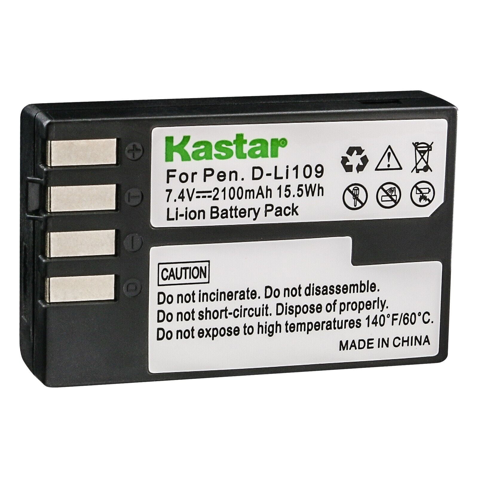 Kastar DLi109 Battery 1-Pack Replacement for Pentax D-Li109 Battery ...