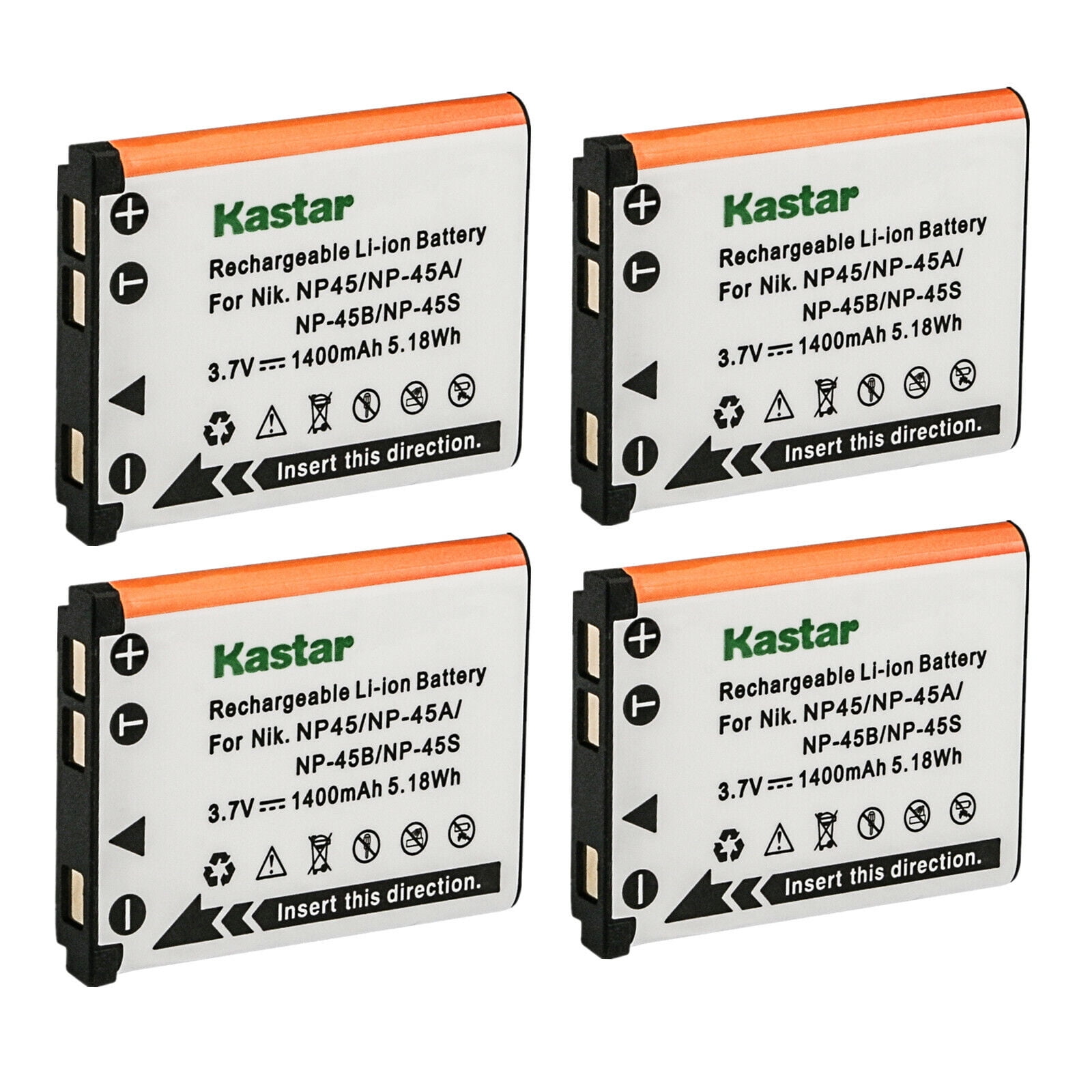 Kastar FNP-45 Battery 4-Pack Replacement for Minolta NP-45 Battery ...