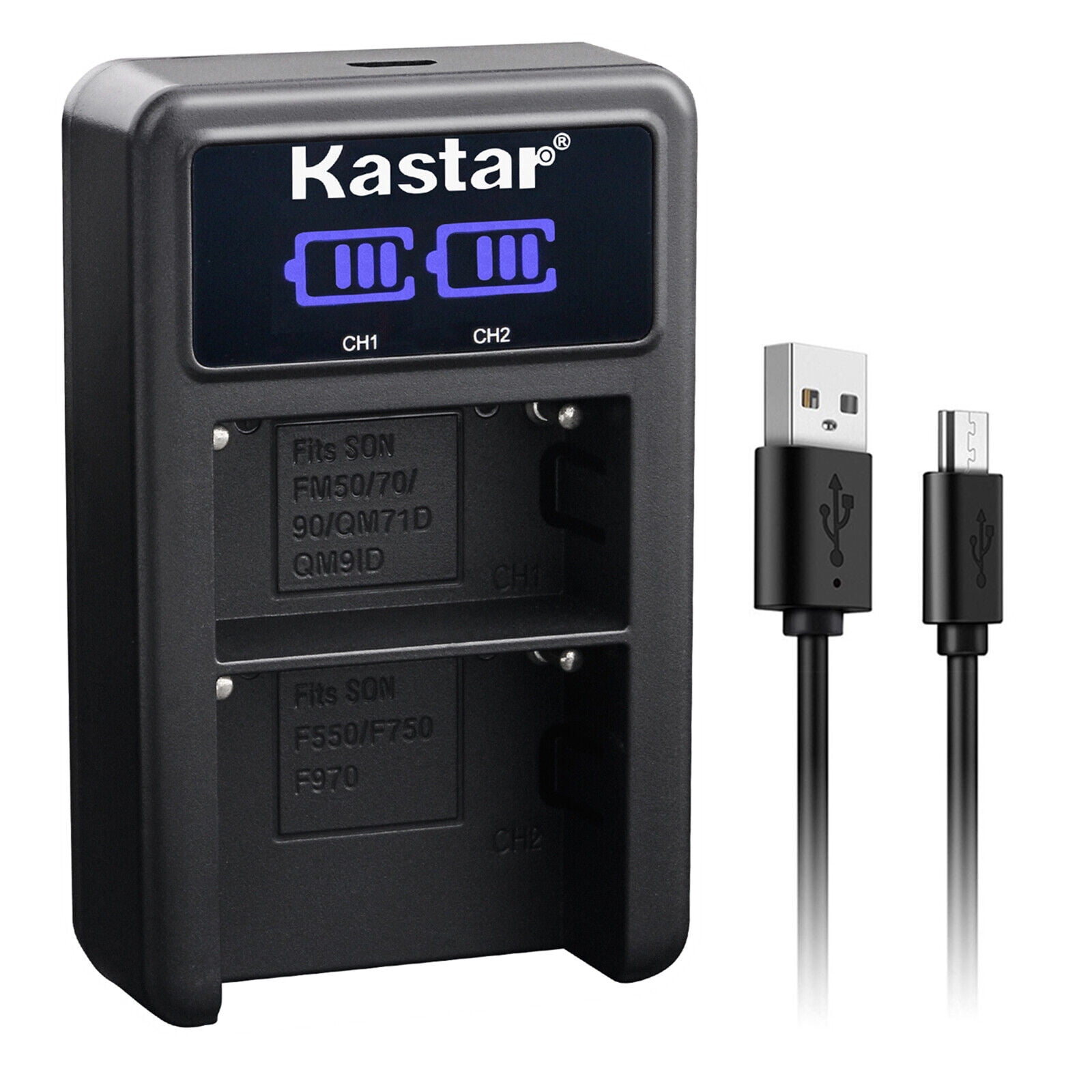 Kastar NP-F570 LED2 USB Battery Charger Compatible with Sony CCD-TRV20 ...