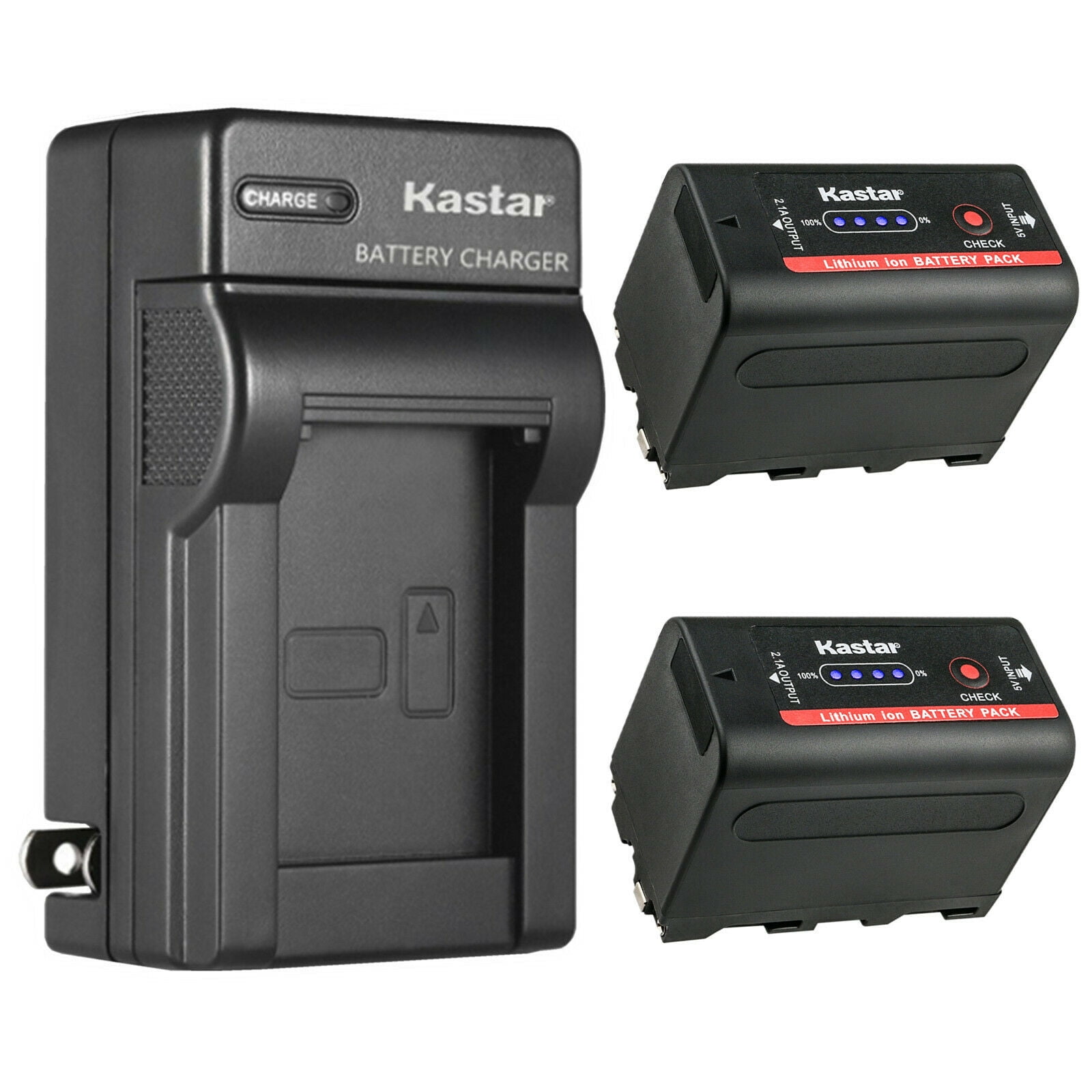 Kastar NP-F780EXP Battery 2-Pack and AC Wall Charger Replacement for ...