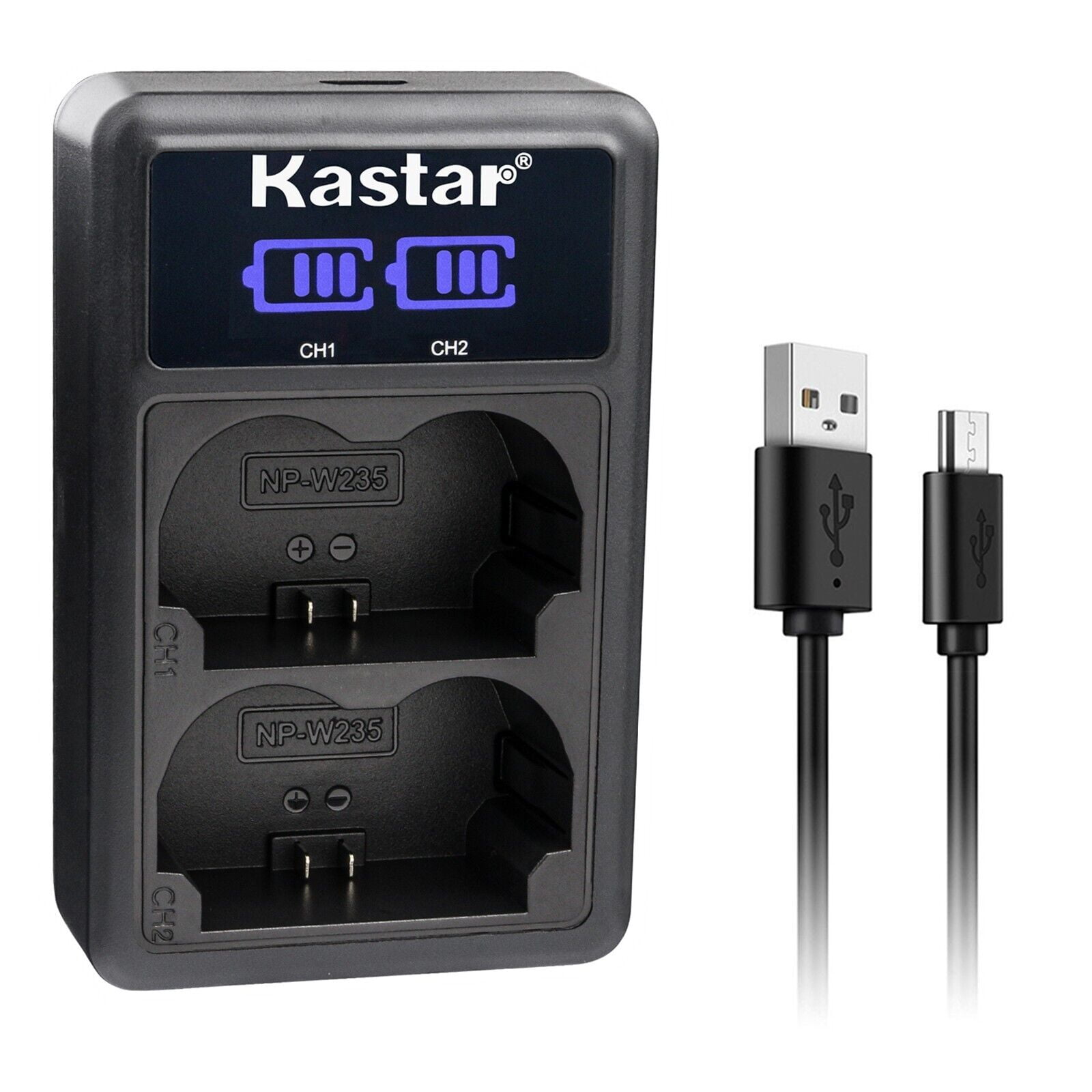 Kastar NP-W235 LED2 USB Battery Charger Compatible with Fujifilm X-H2 ...