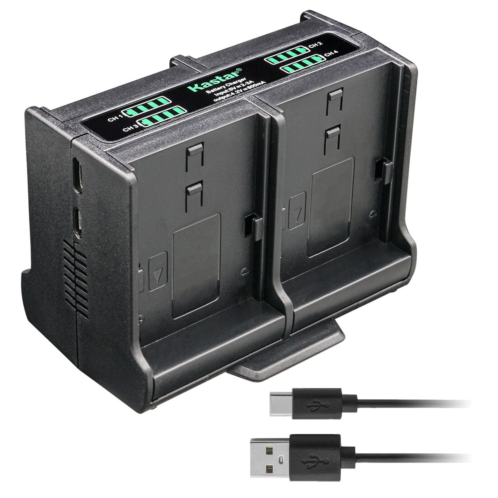 Kastar Quadruple Battery Charger Compatible with Sony NP-BD1 NP-FD1 Battery, Sony D Type Battery ...