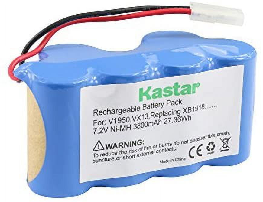 Kastar V1950 Battery (1 Pack), Ni-MH 7.2V 3800mAh, Replacement for Euro ...