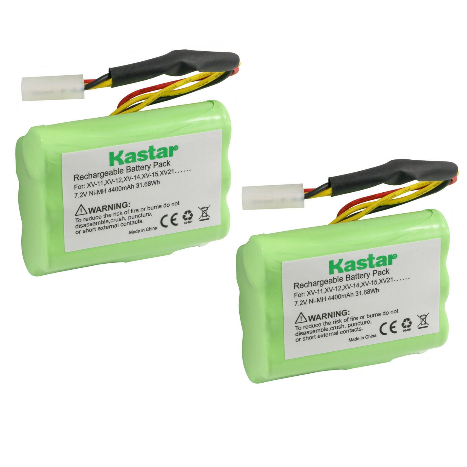 Kastar XV11 Battery (2 Pack), Ni-MH 7.2V 4400mAh, Replacement for Neato ...