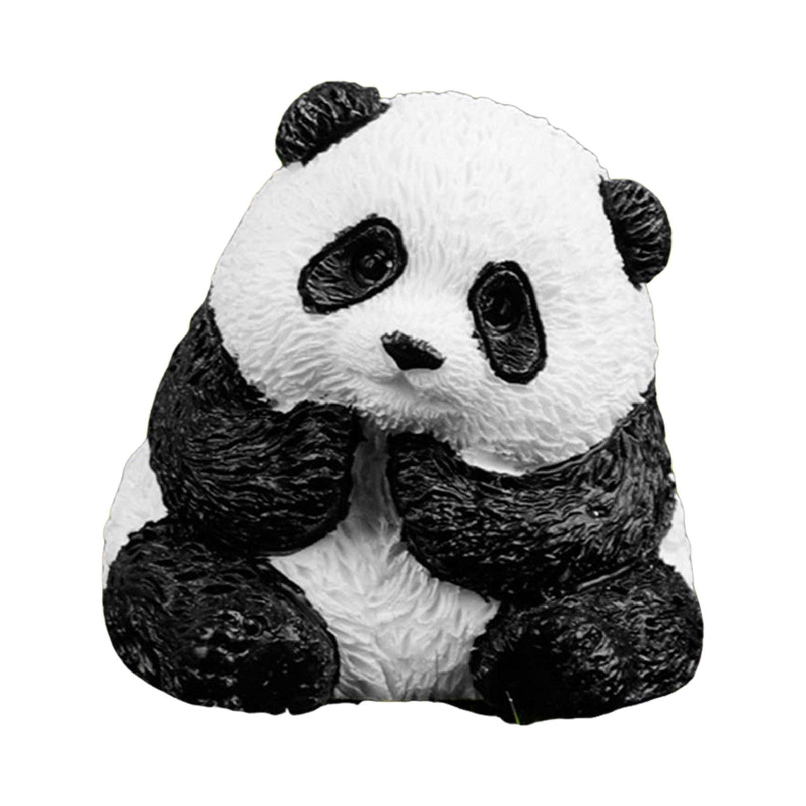 Kasuo Brazilian Wood Plant Panda Decor, Mini Lucky Tree Resin Panda ...