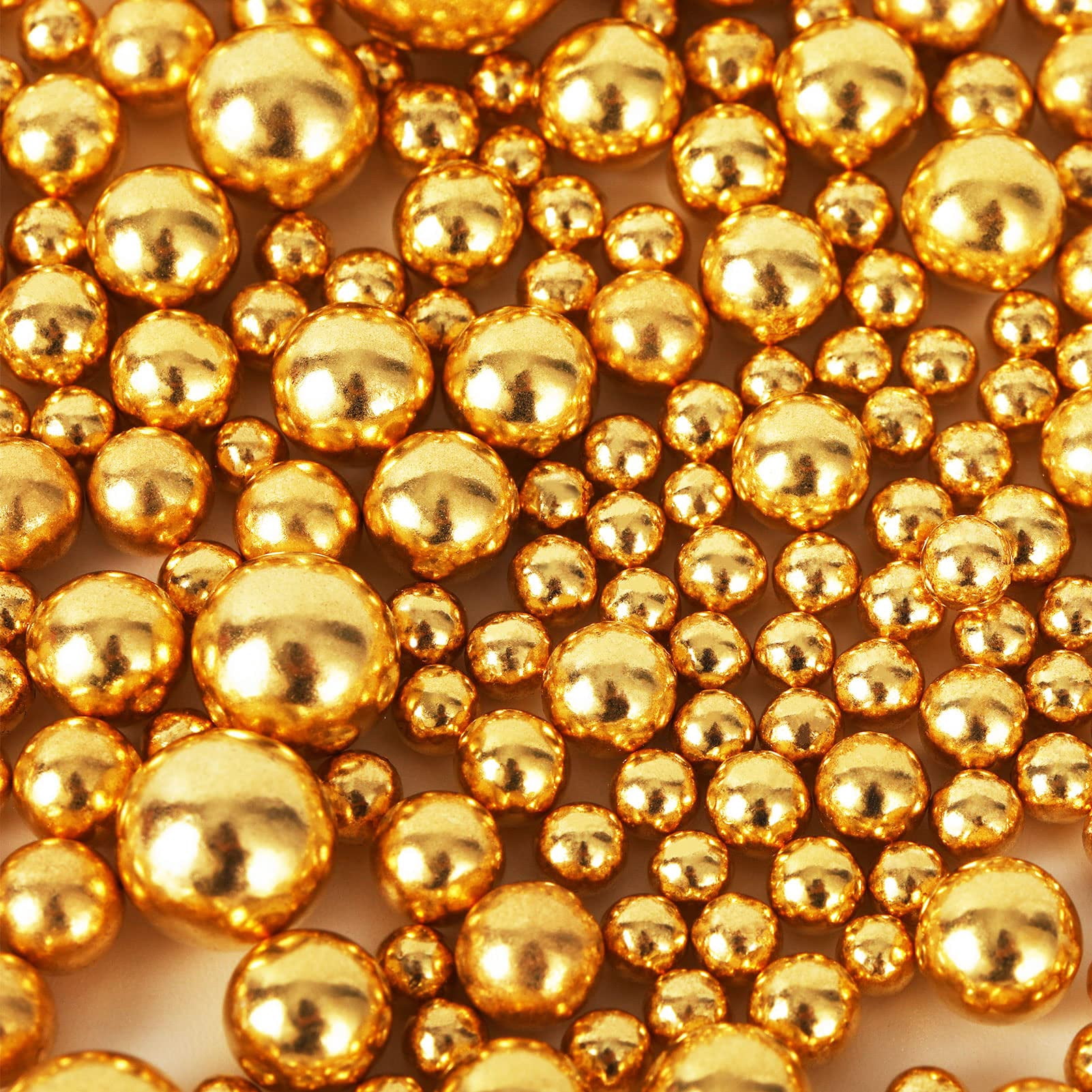 Kasvan Gold Pearl Sugar IEF31 sprinkles - Edible Candy Pearls 130g/4.58 ...