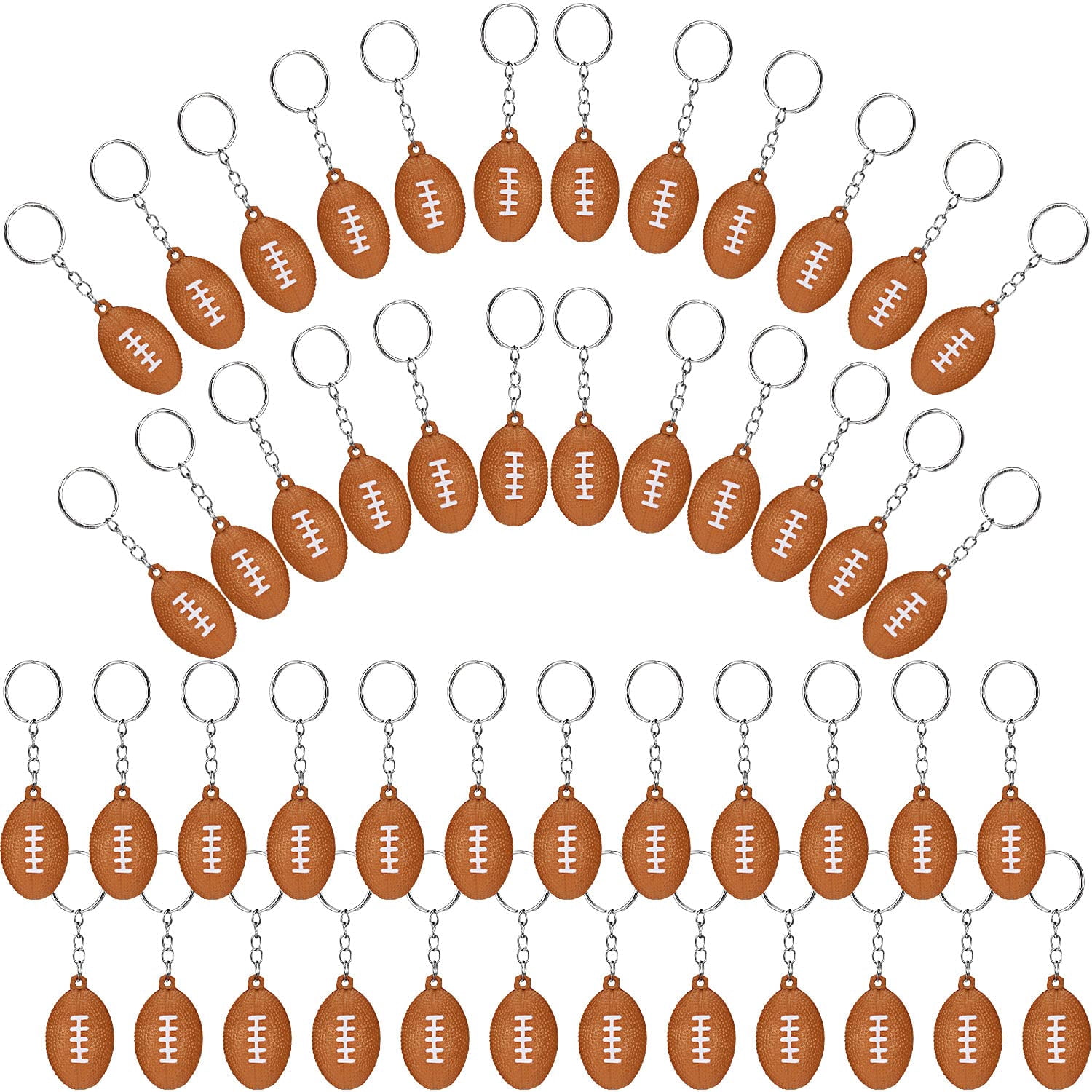 48 Pack Football Keychain ZS23 Football Party Favors Mini Footballs ...