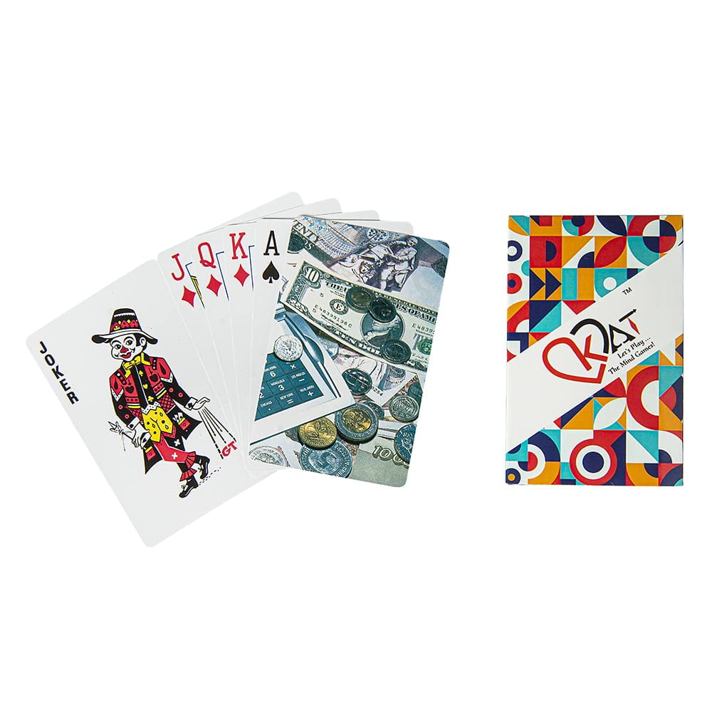 Kat 4 Piece Playing Cards Plastic Coated Design A Multicolour Pack ...