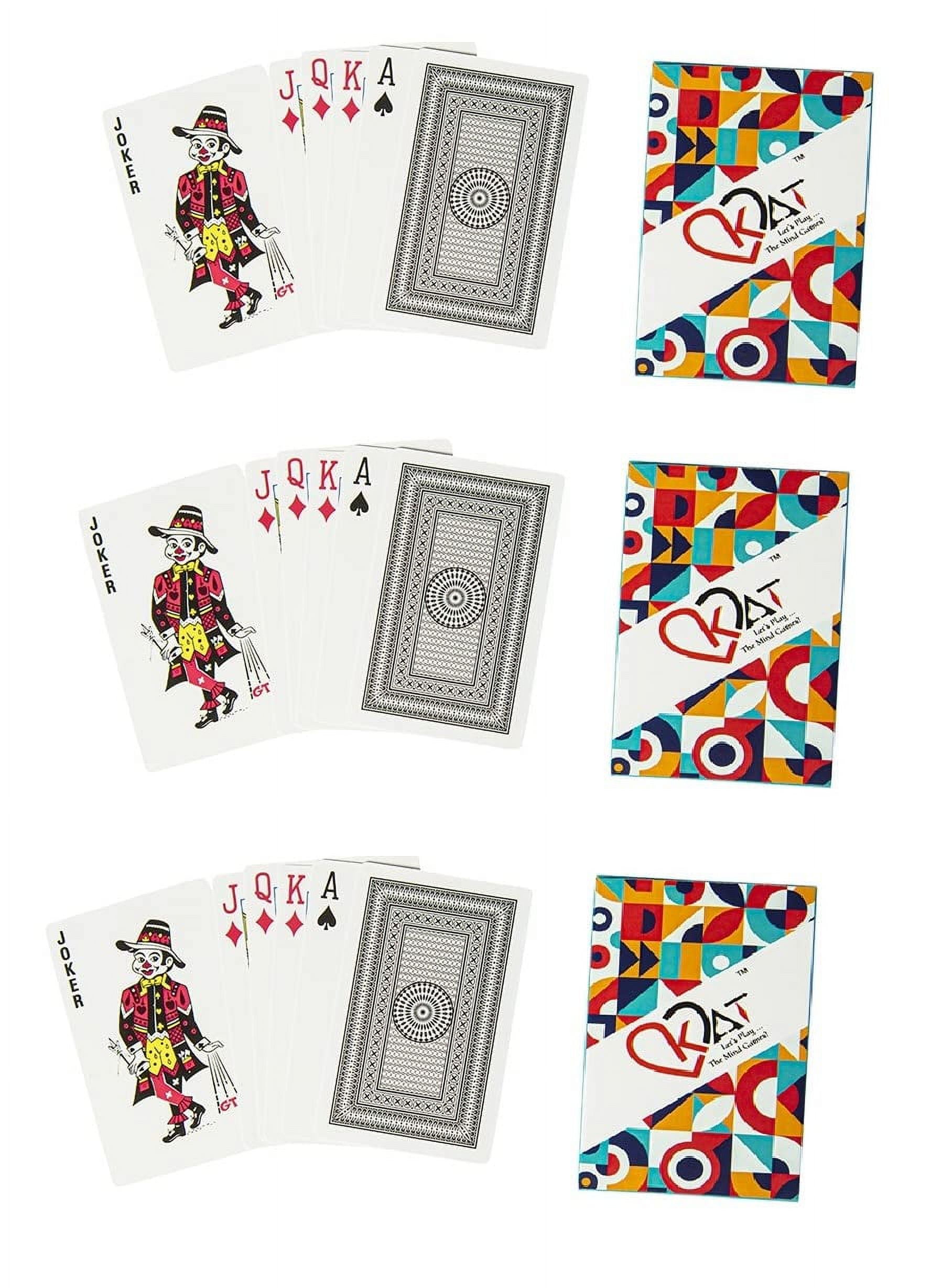 Kat Let’S Play 3 Piece Plastic Coated Playing Cards Design F | Single ...
