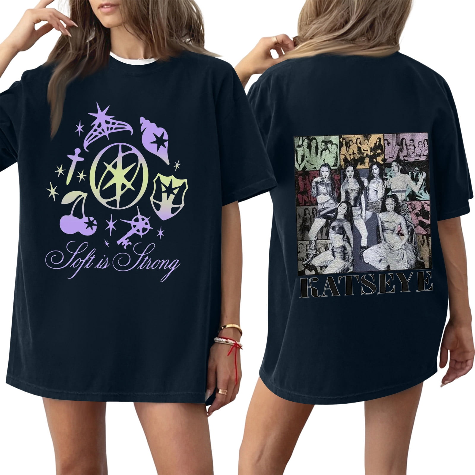 Kat-S+Eye Clothing Plus Size Graphic Tees For Women 912 Navy Xl ...