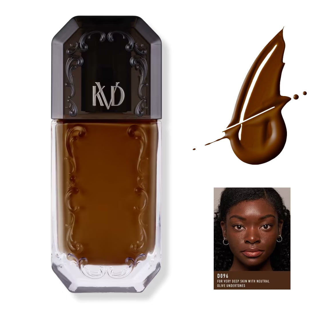 Kat Von D, KVD Beauty Good Apple Full-Coverage Transfer-Proof Serum Foundation Deep 096 (for ...