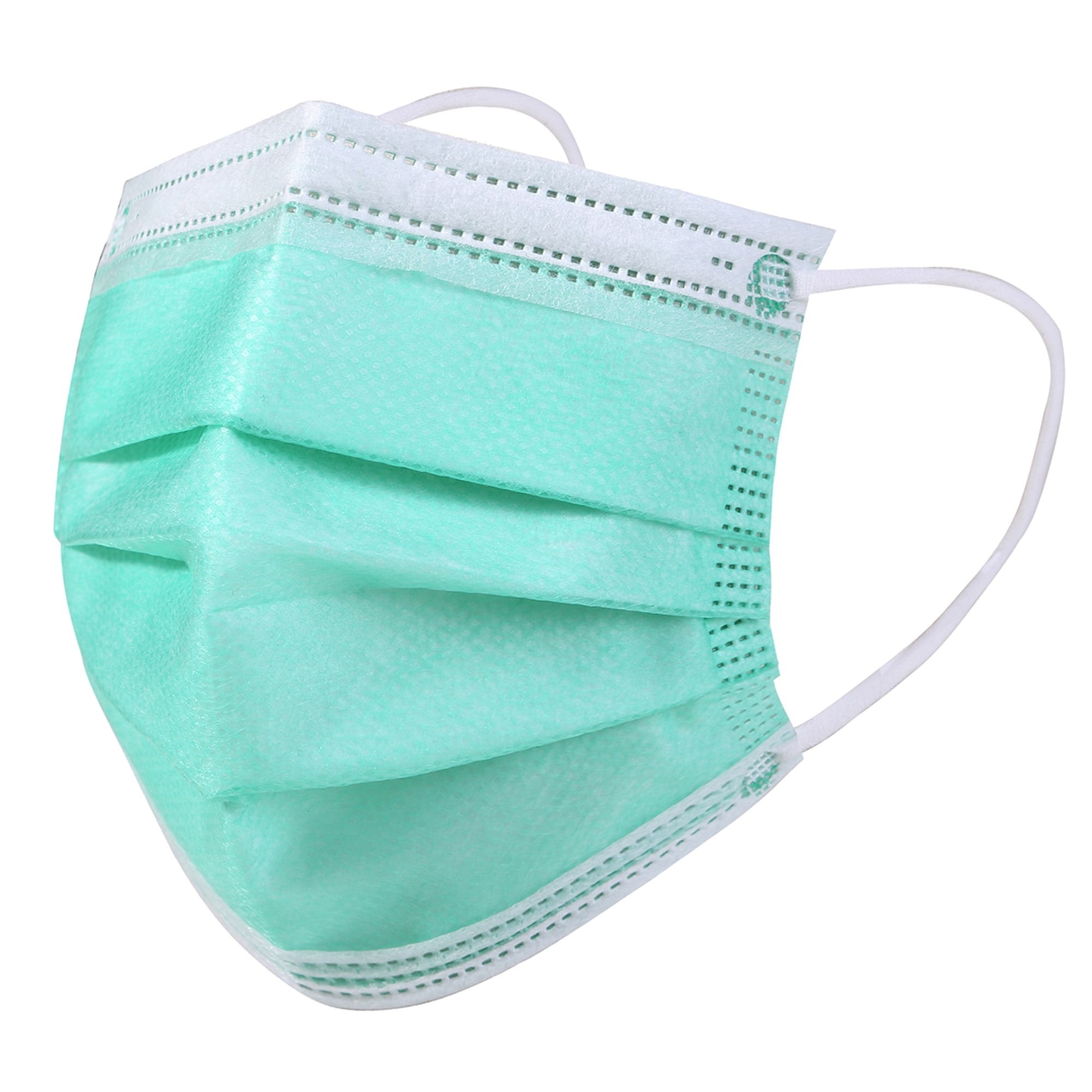 Kata 3-Ply Pleated Disposable Children's Face Masks, One Size, Green ...