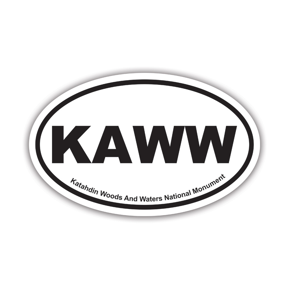 Katahdin Woods And Waters National Monument KAWW Oval Sticker Decal - Self Adhesive Vinyl ...
