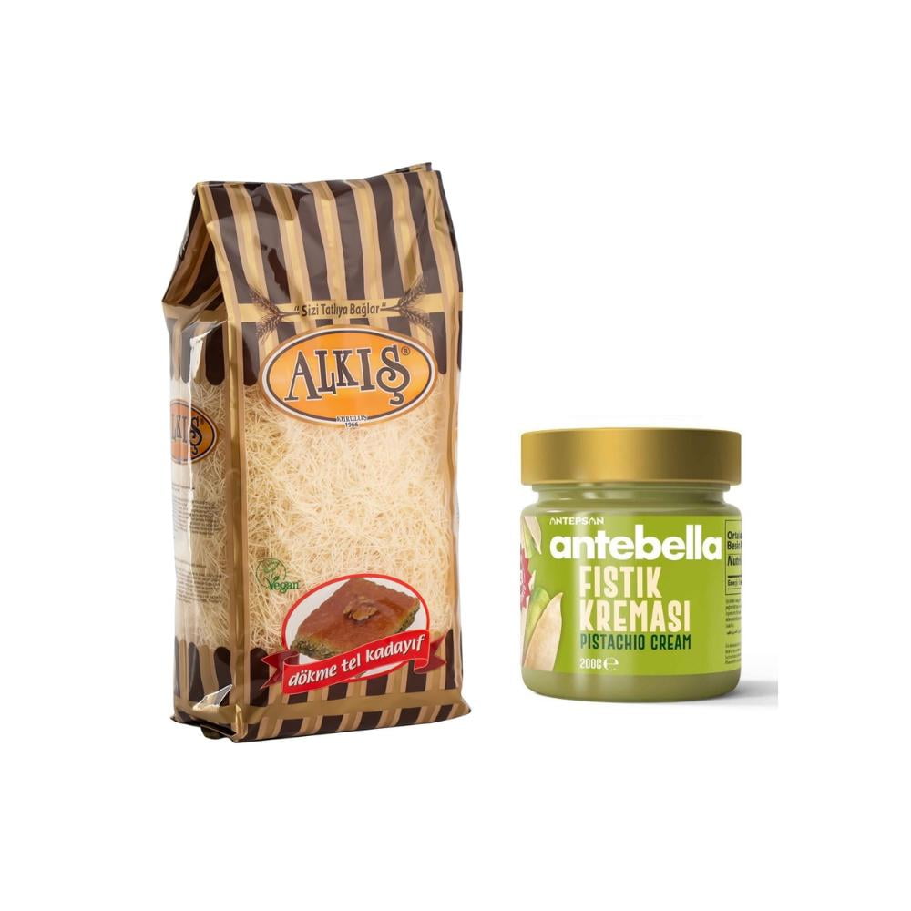 Kataifi Pistachio Cream Bundle, Kataifi Pastry 500g, Kunafa, Baklava ...