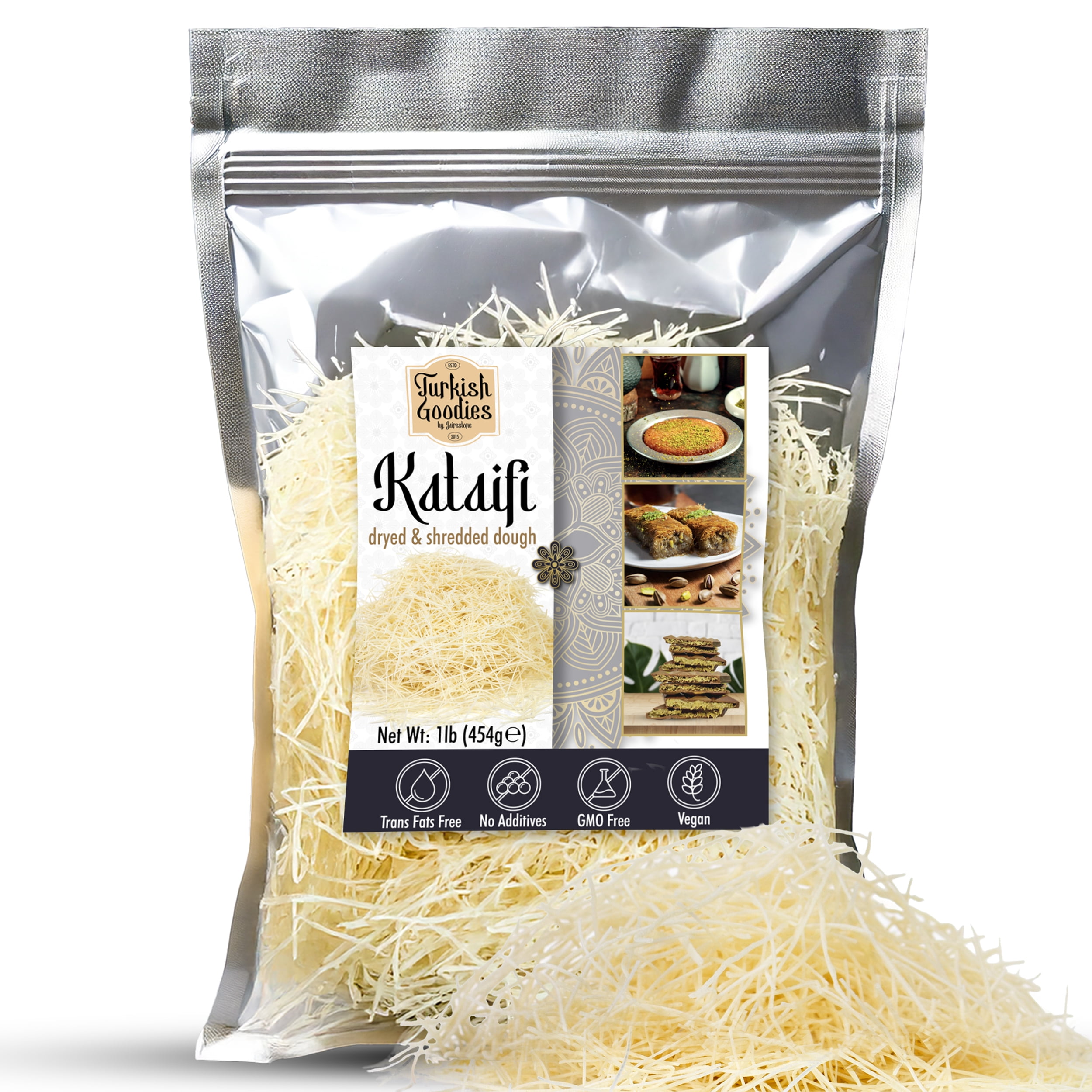 Kataifi Shredded Fillo Dough 5oz – Authentic Kadayif for Knafeh ...