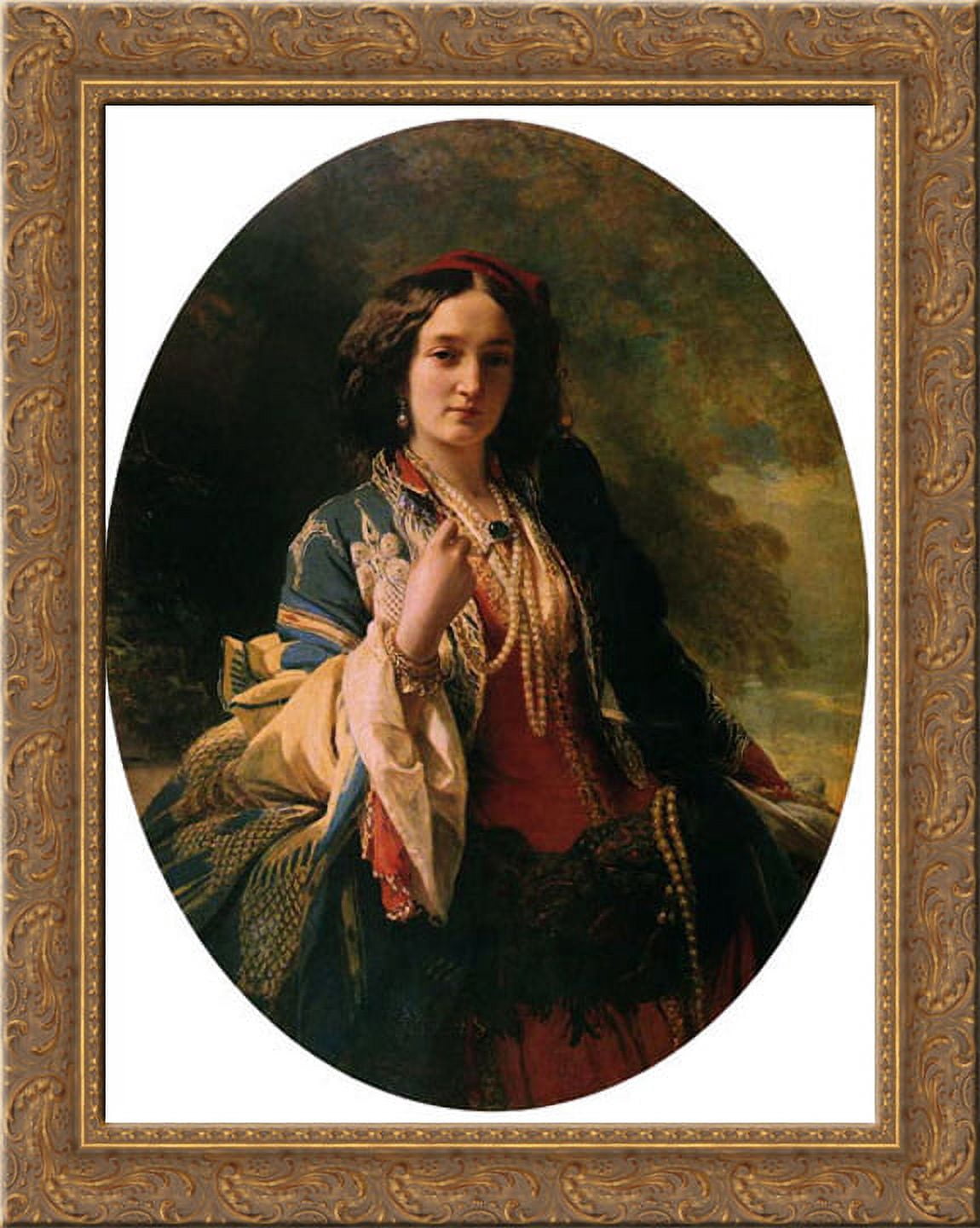 Katarzyna Branicka, Countess Potocka 20x24 Gold Ornate Wood Framed ...