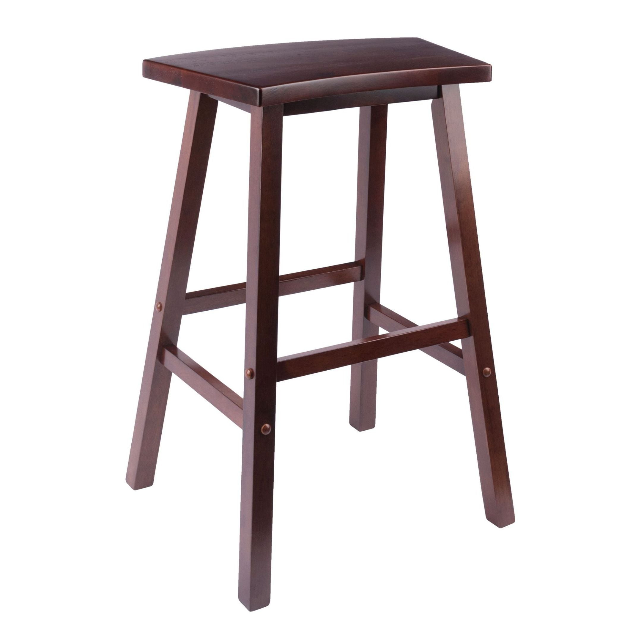 Katashi Bar Stool Walnut Finish - Fan Shaped Wood Bar Stools for ...