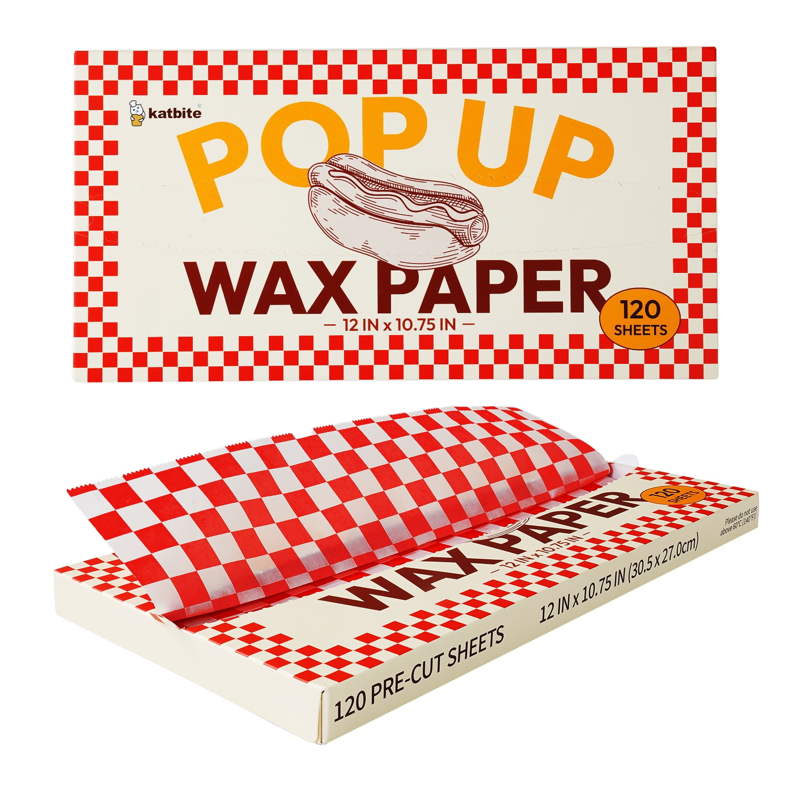 Katbite 120 Sheets Wax Paper, 12x10.75